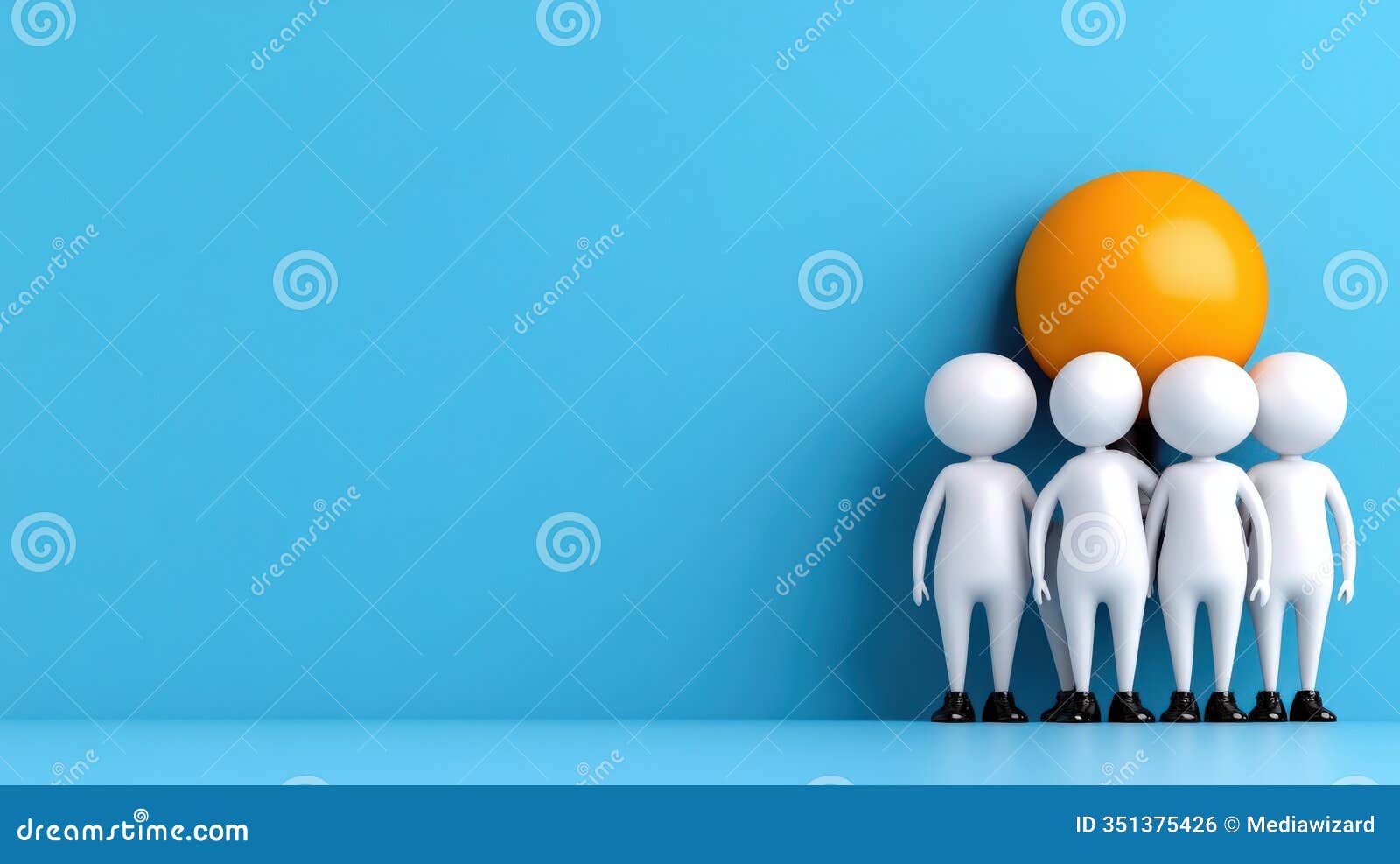 Stylized Figures Stand in Unity Symbolizing Teamwork and Collaboration ...