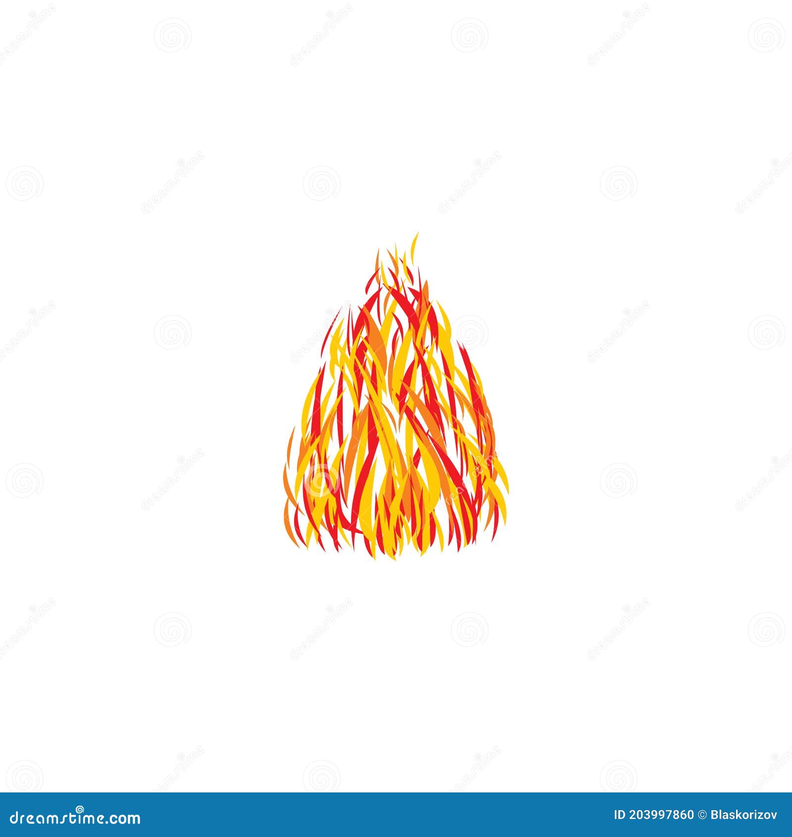 Stylized Fire Vector Design Illustration Element Stock Vector ...