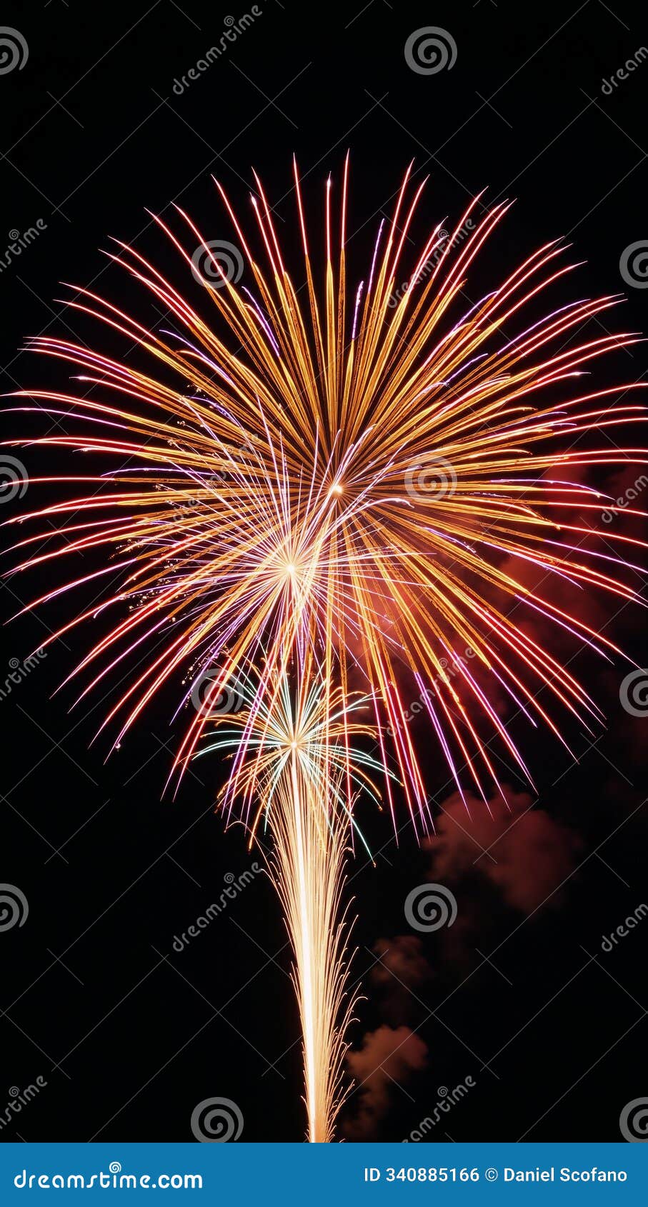 Stylized Firework Elements Added To Artwork for Vibrant Effect Vibrant ...