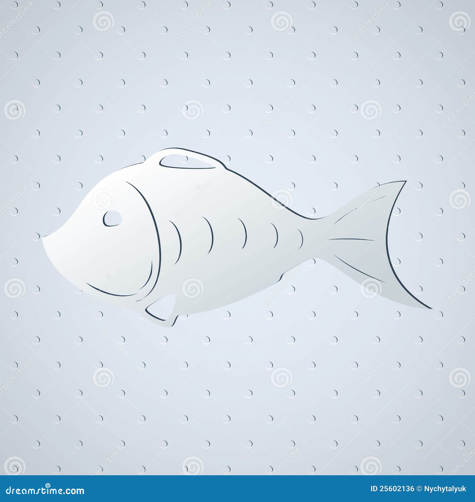 Stylized fish skeleton stock vector. Illustration of fake - 25602136