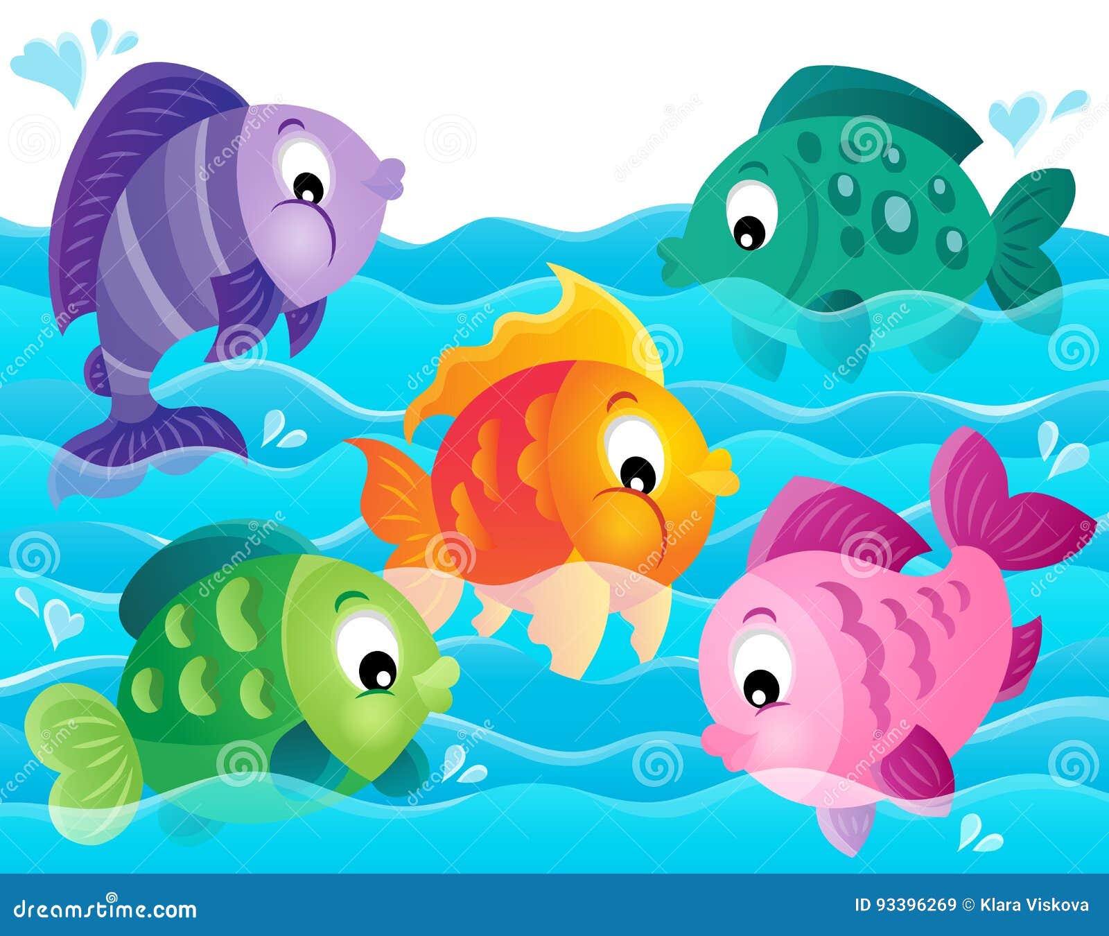 Stylized Fishes Theme Image 5 Stock Vector - Illustration of vectors ...