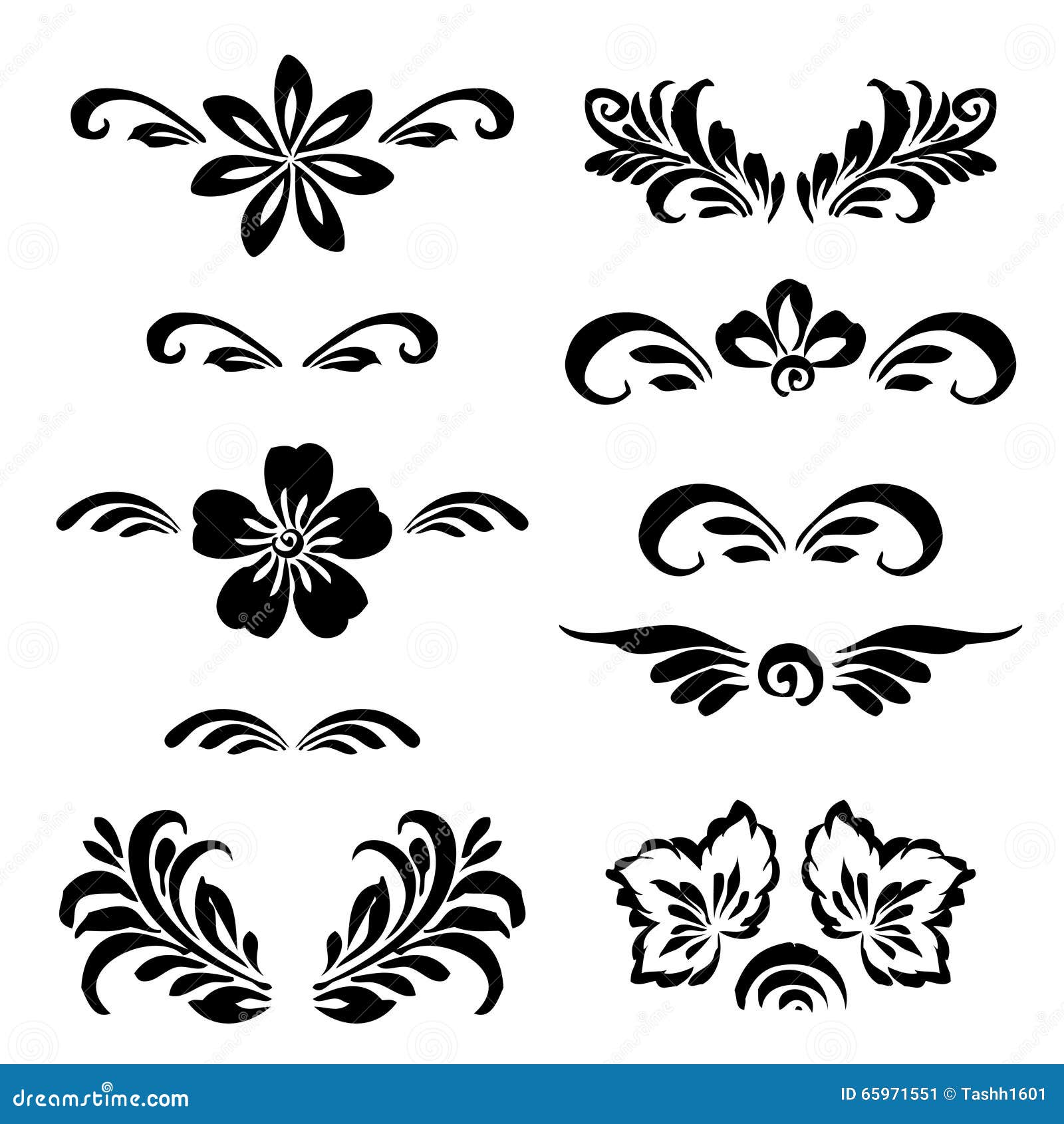 Stylized floral ornament stock vector. Illustration of beautiful - 65971551