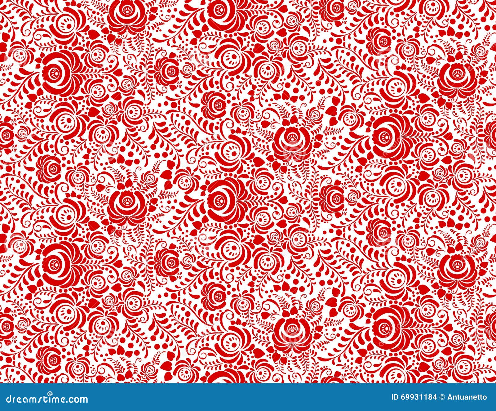 Stylized Floral Seamless Pattern Stock Vector - Illustration of elegant ...