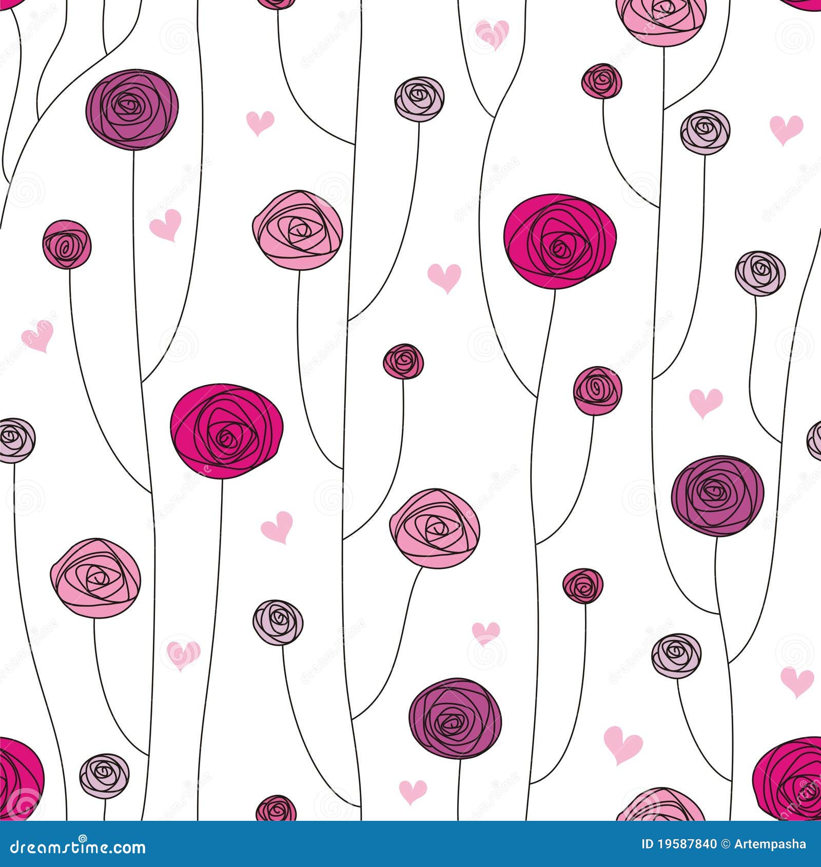 Stylized flowers stock vector. Illustration of rose, nature - 19587840