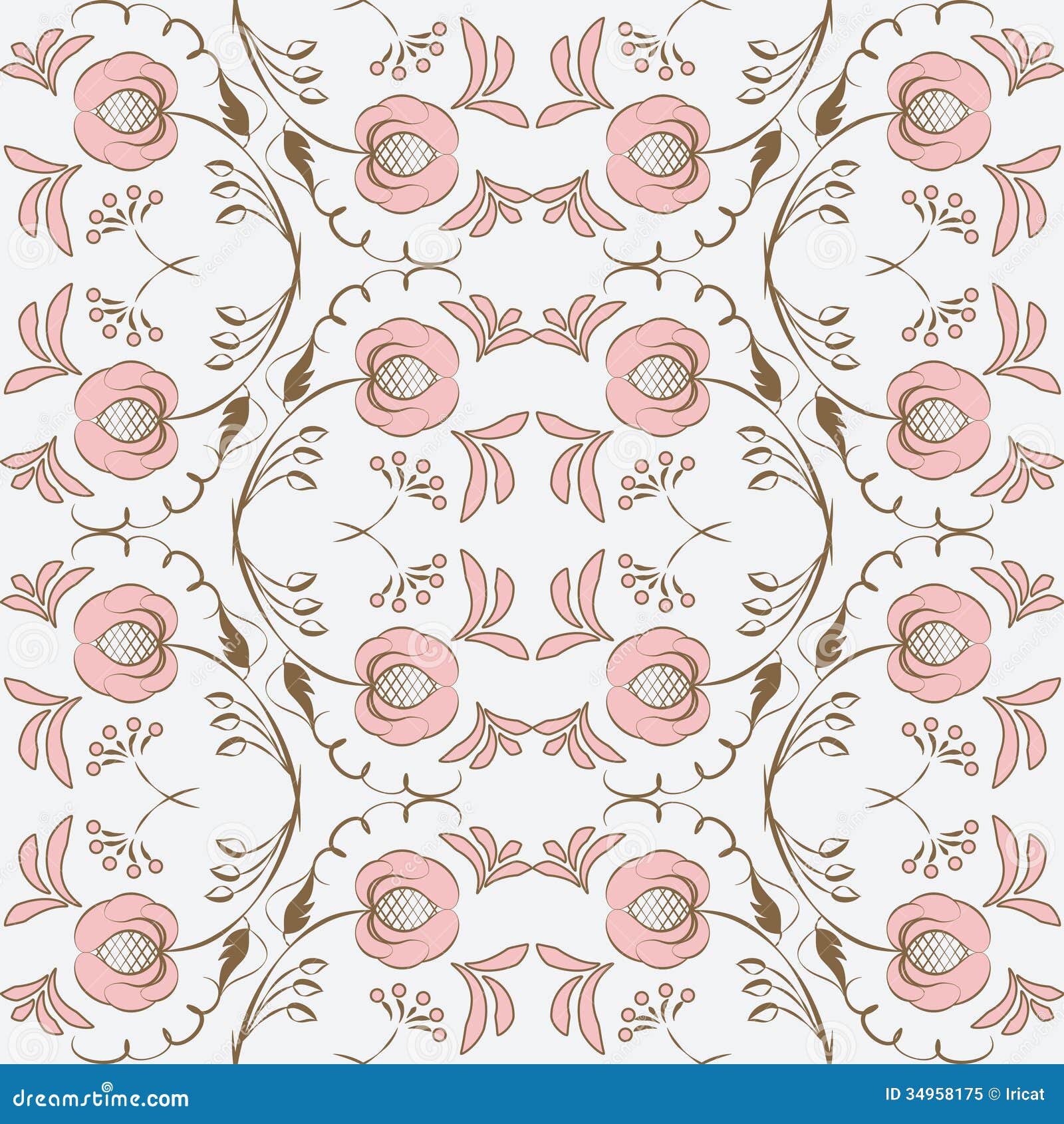 Stylized flowers stock illustration. Illustration of modern - 34958175