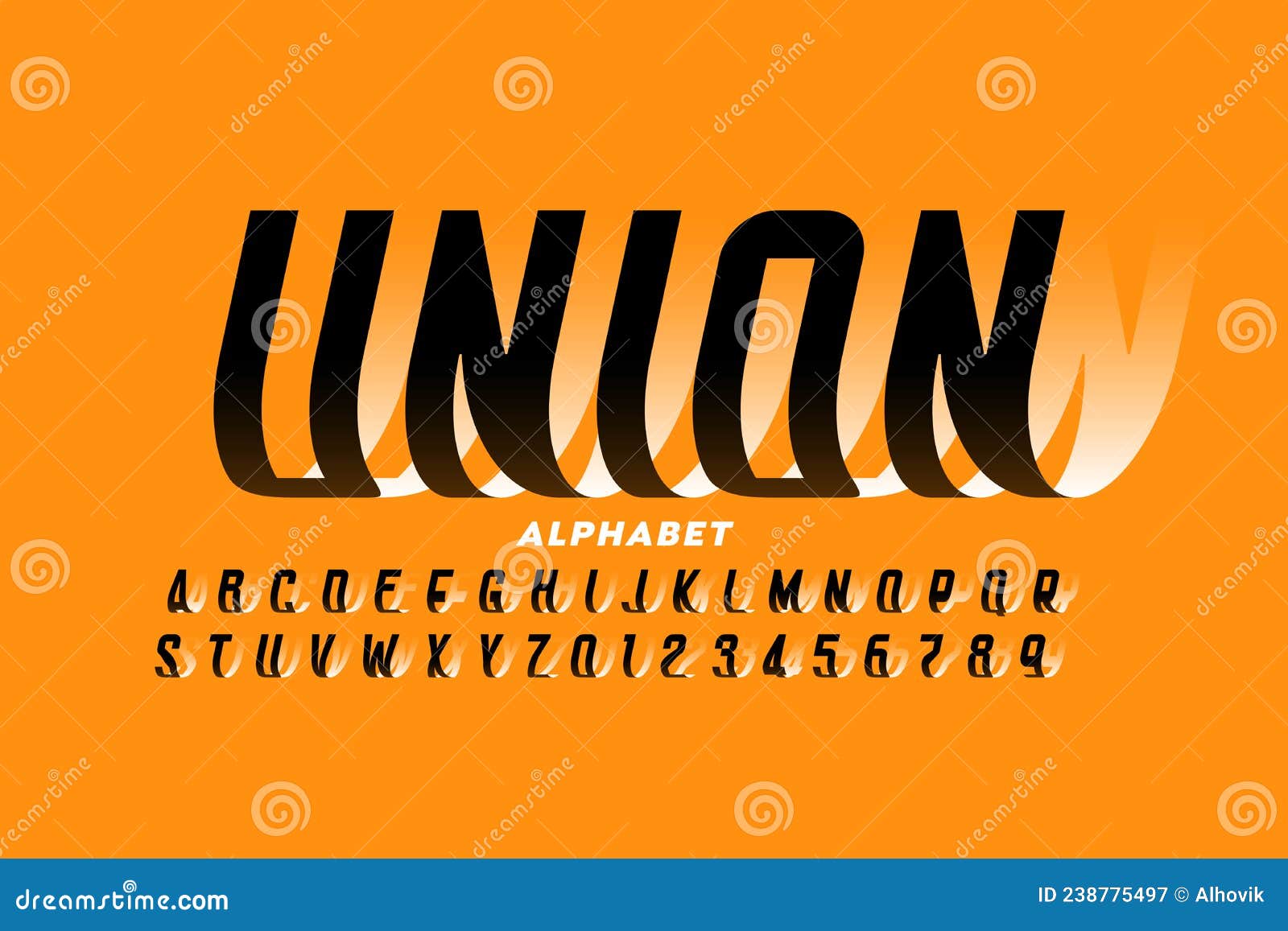 Stylized font design stock vector. Illustration of color - 238775497