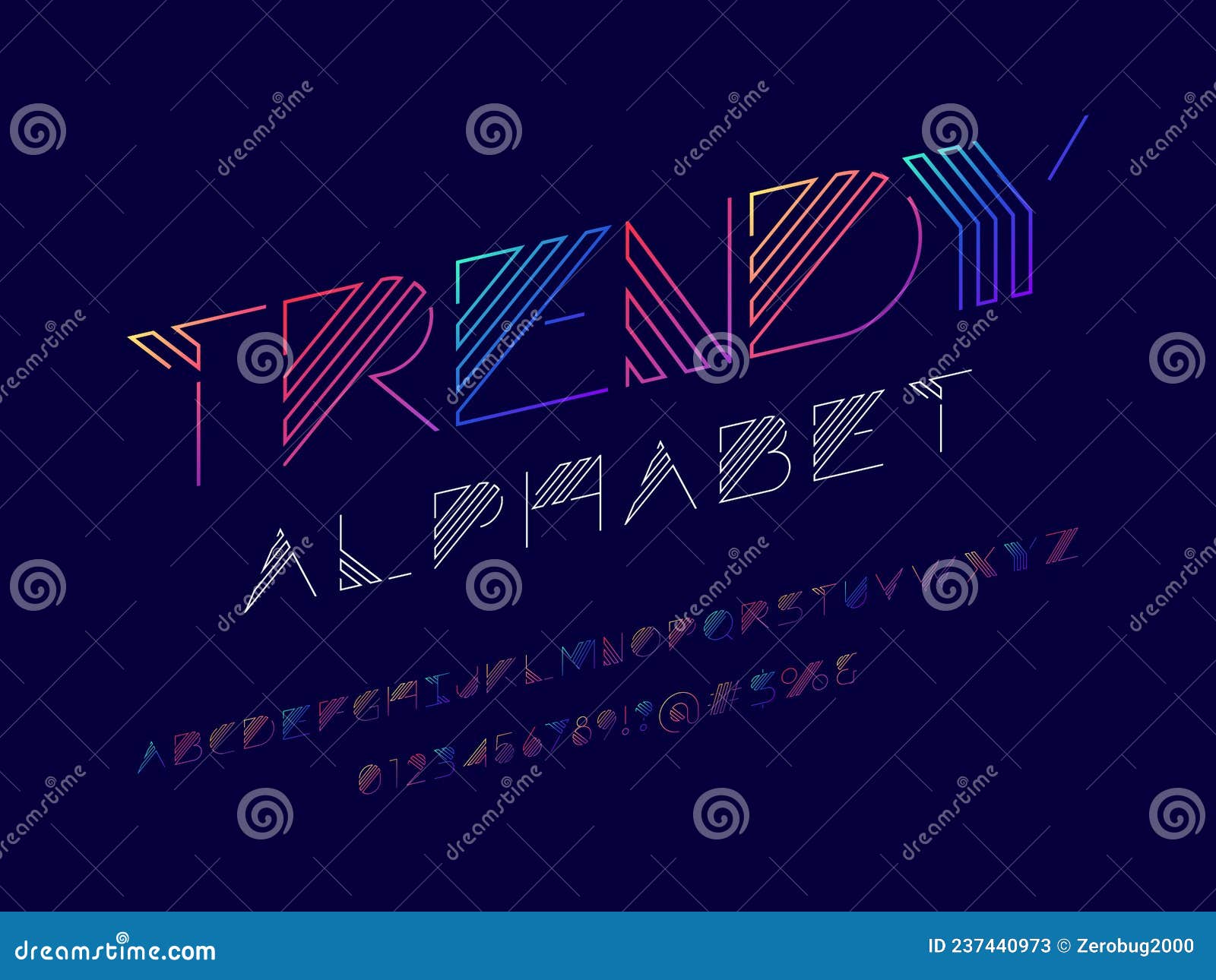 Stylized font stock vector. Illustration of lettering - 237440973