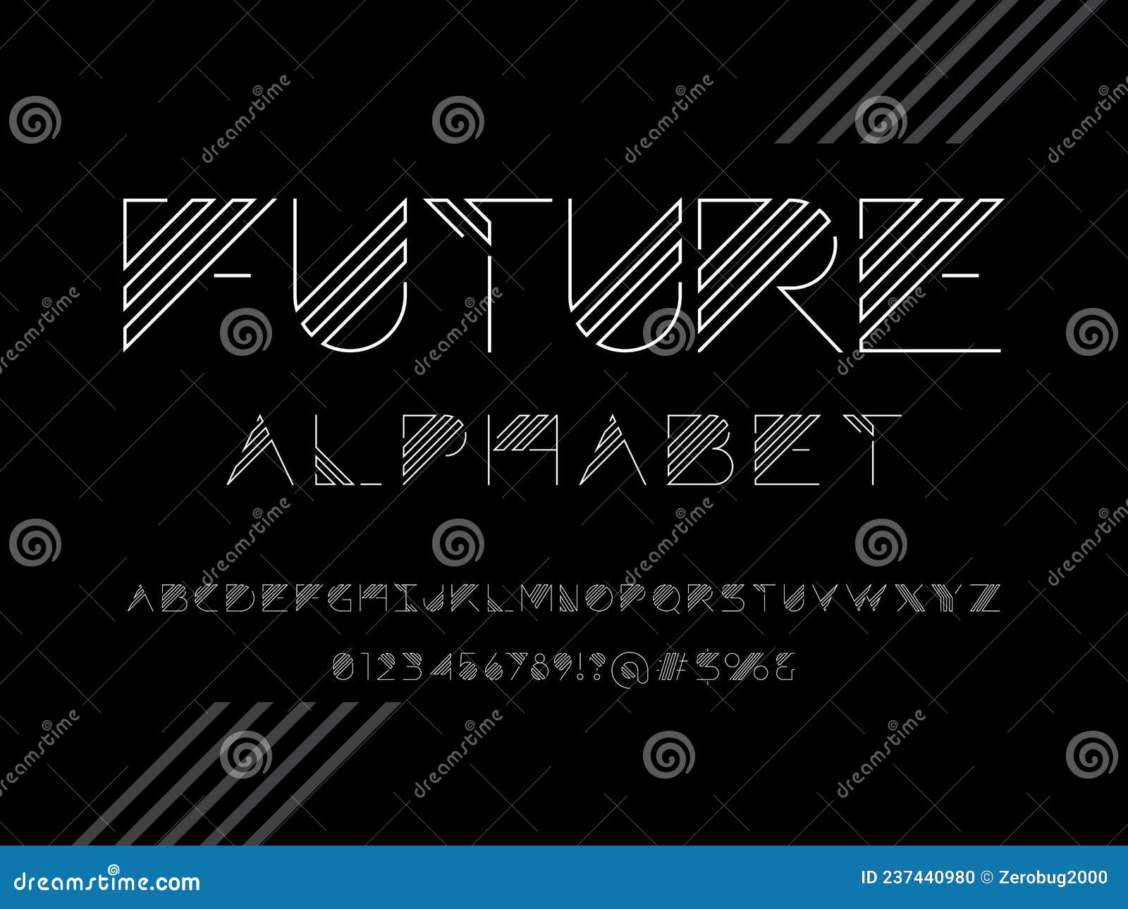 Stylized font stock vector. Illustration of text, typo - 237440980