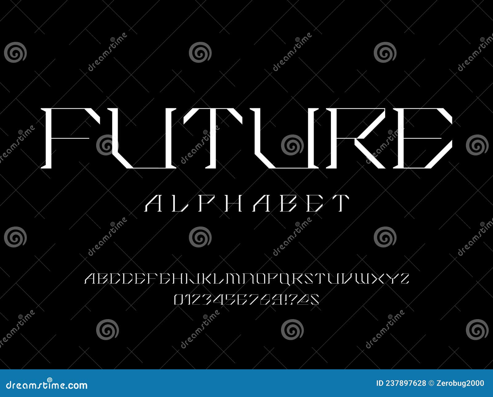 Stylized font stock vector. Illustration of typeset - 237897628