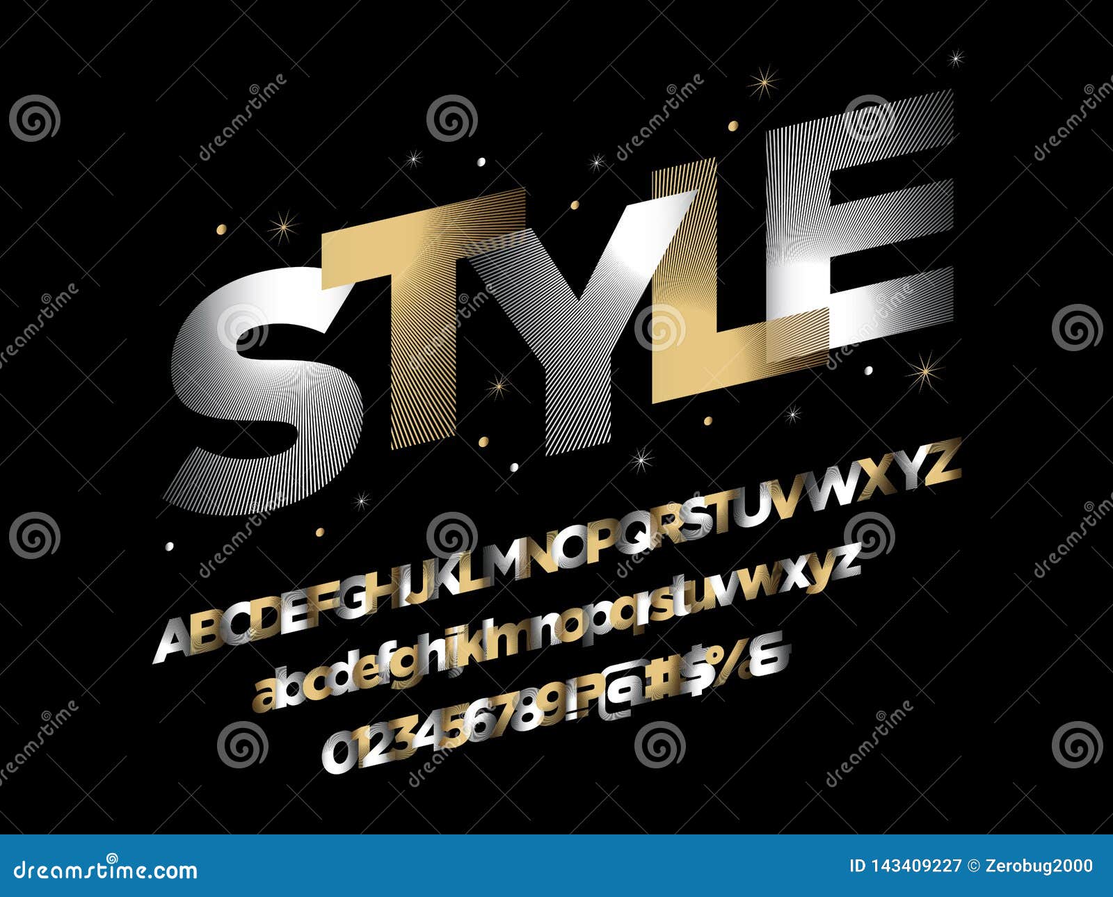 Stylized font stock vector. Illustration of sign, stylized - 143409227