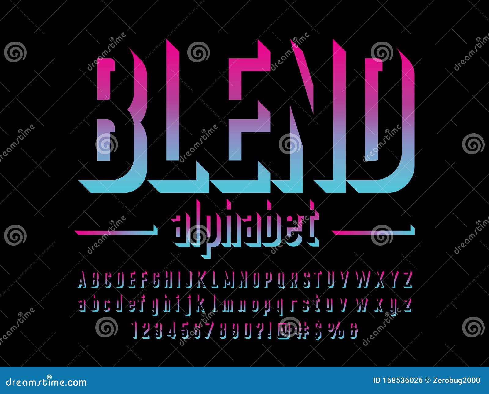 Stylized font stock vector. Illustration of shape, bold - 168536026