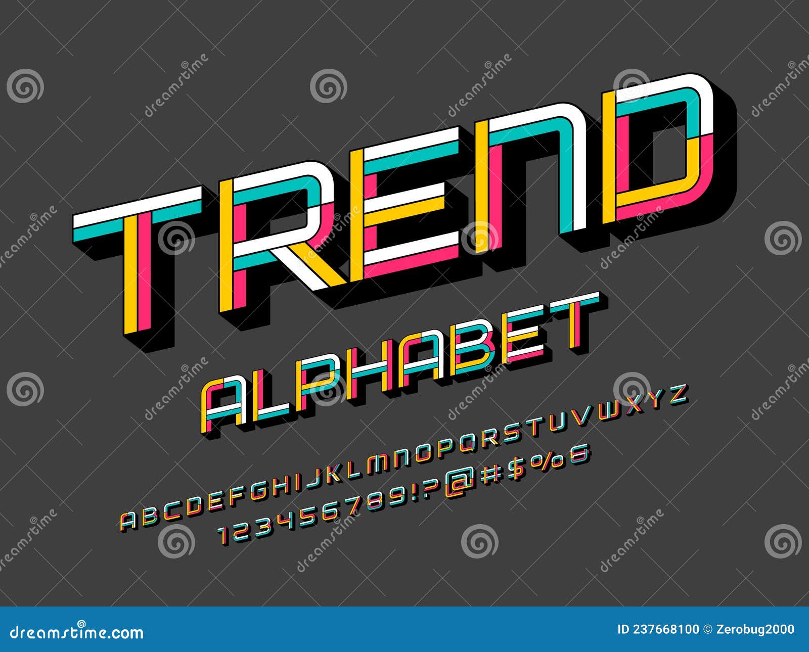 Stylized font stock vector. Illustration of modern, sign - 237668100