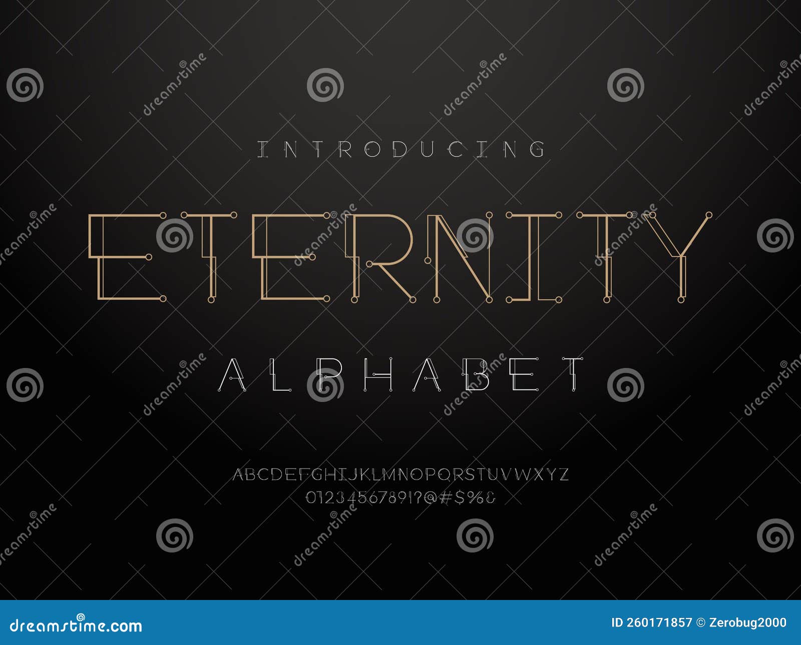 Stylized font stock vector. Illustration of logo, number - 260171857