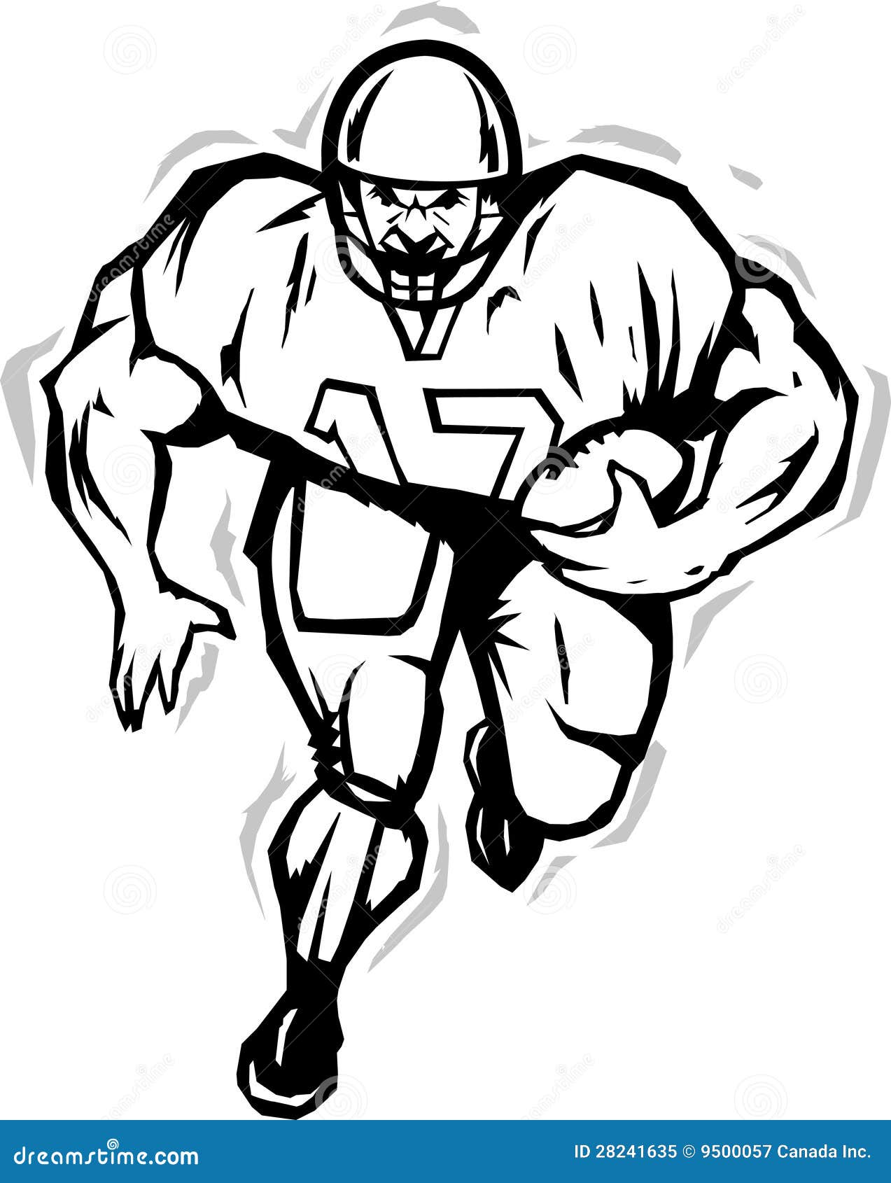 Stylized Football player stock vector. Illustration of powerful - 28241635