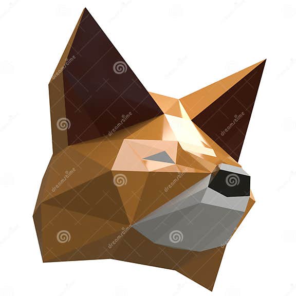 Stylized fox head stock illustration. Illustration of predator - 316112452