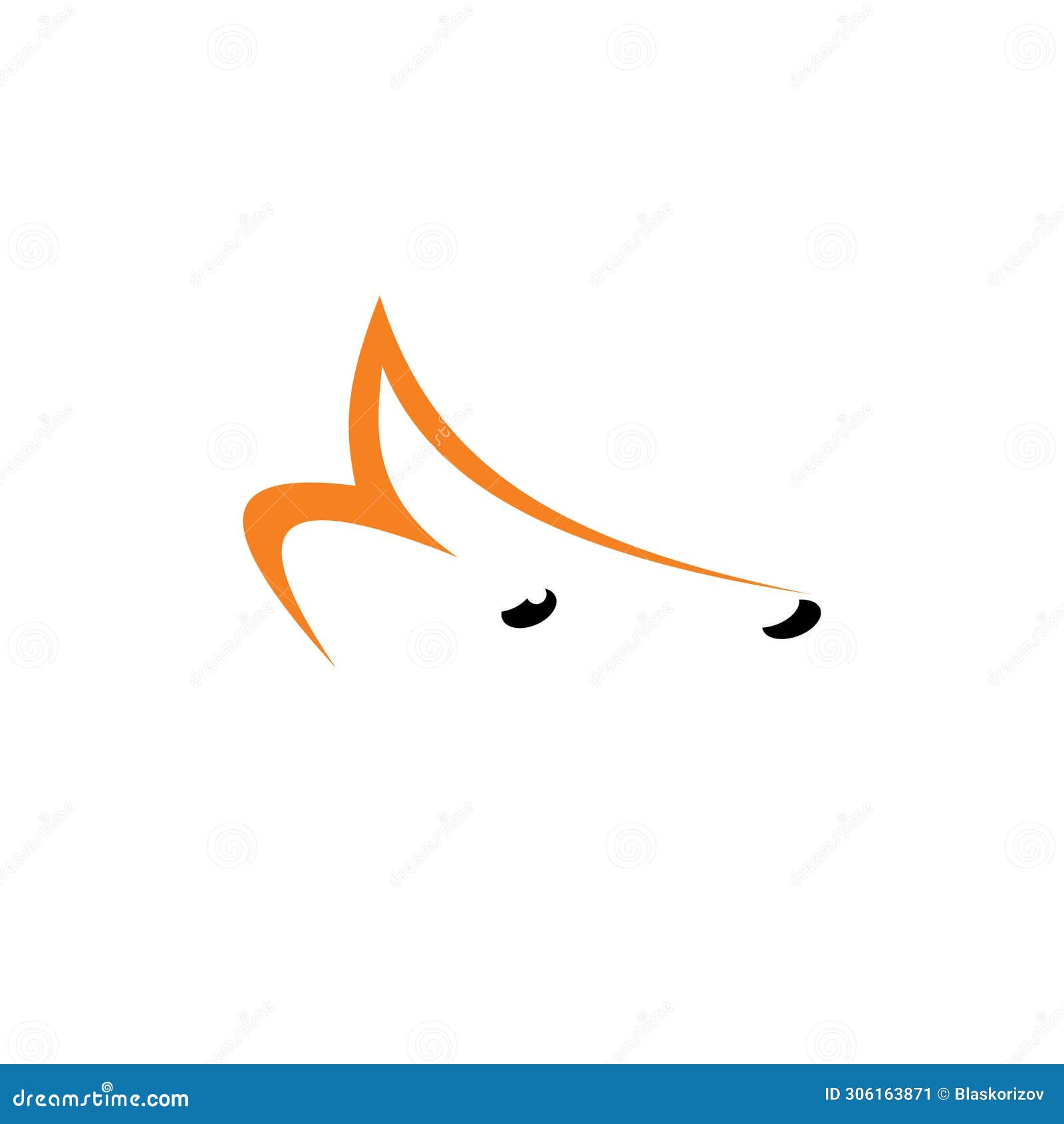 Stylized Fox Logo Icon Design Element Stock Vector - Illustration of ...