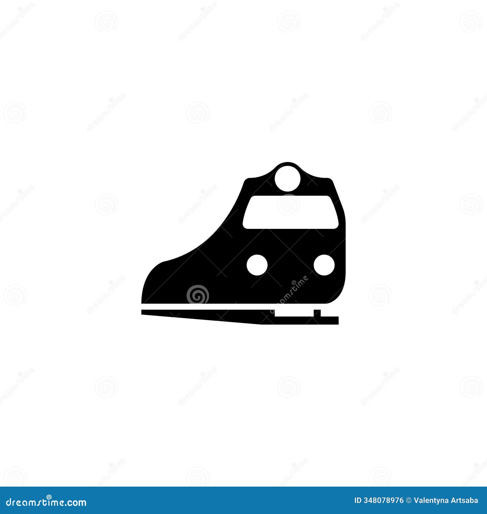 Stylized Front View Icon of a Minimalist Train Stock Illustration ...