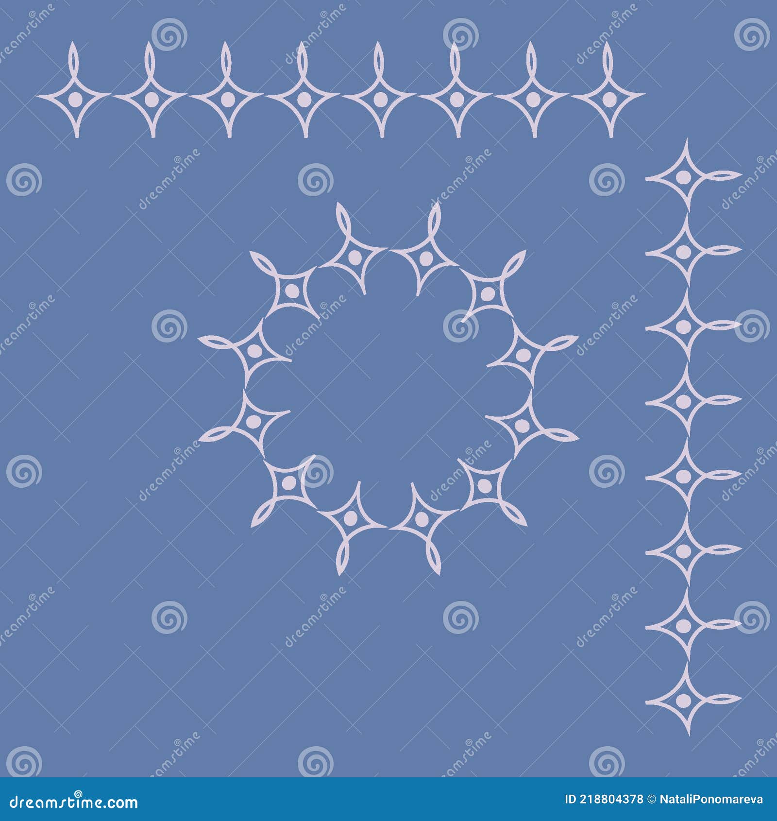 Stylized Geometric Pattern on a Square Background. Shape Stock Vector ...