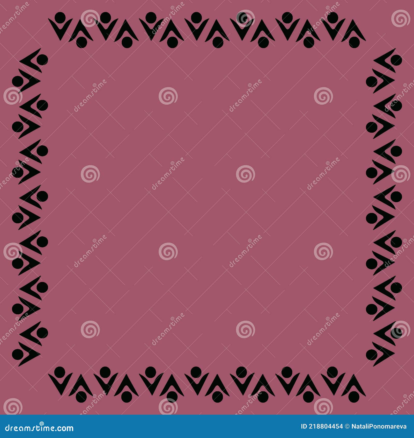 Stylized Geometric Pattern on a Square Background. Shape Stock Vector ...
