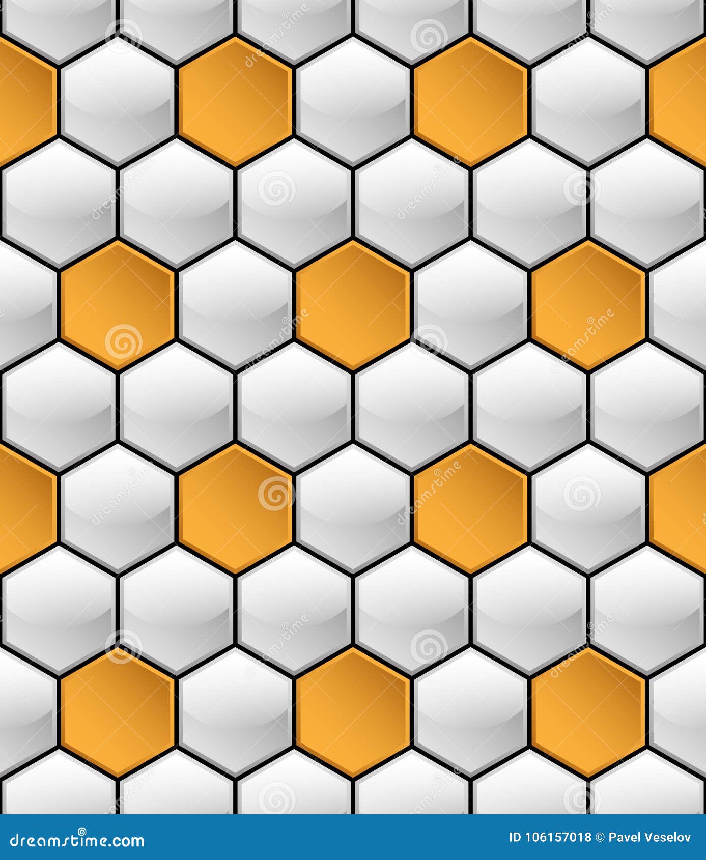 Colorful Seamless Pattern of Hexagons Stock Vector - Illustration of ...