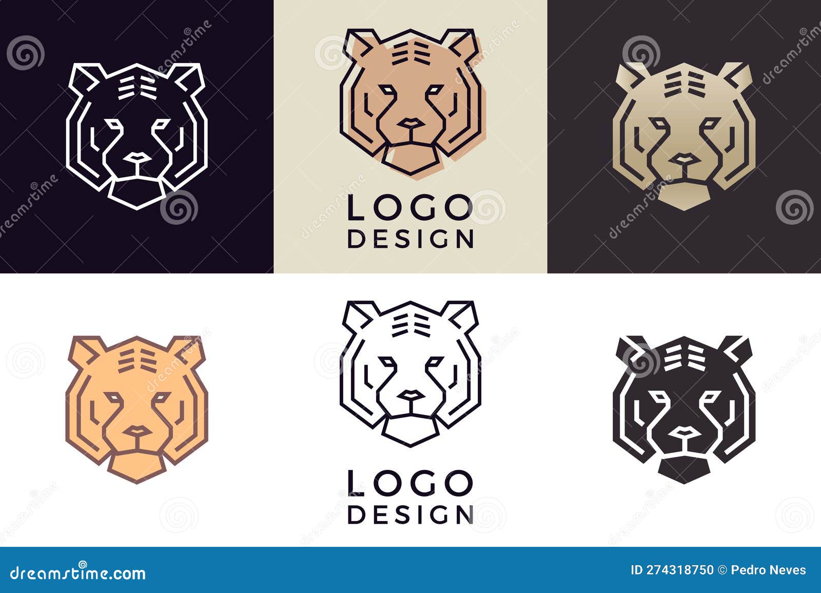 Geometric Tiger Face Symbol Of 2022. Chinese New Year Concept For The ...