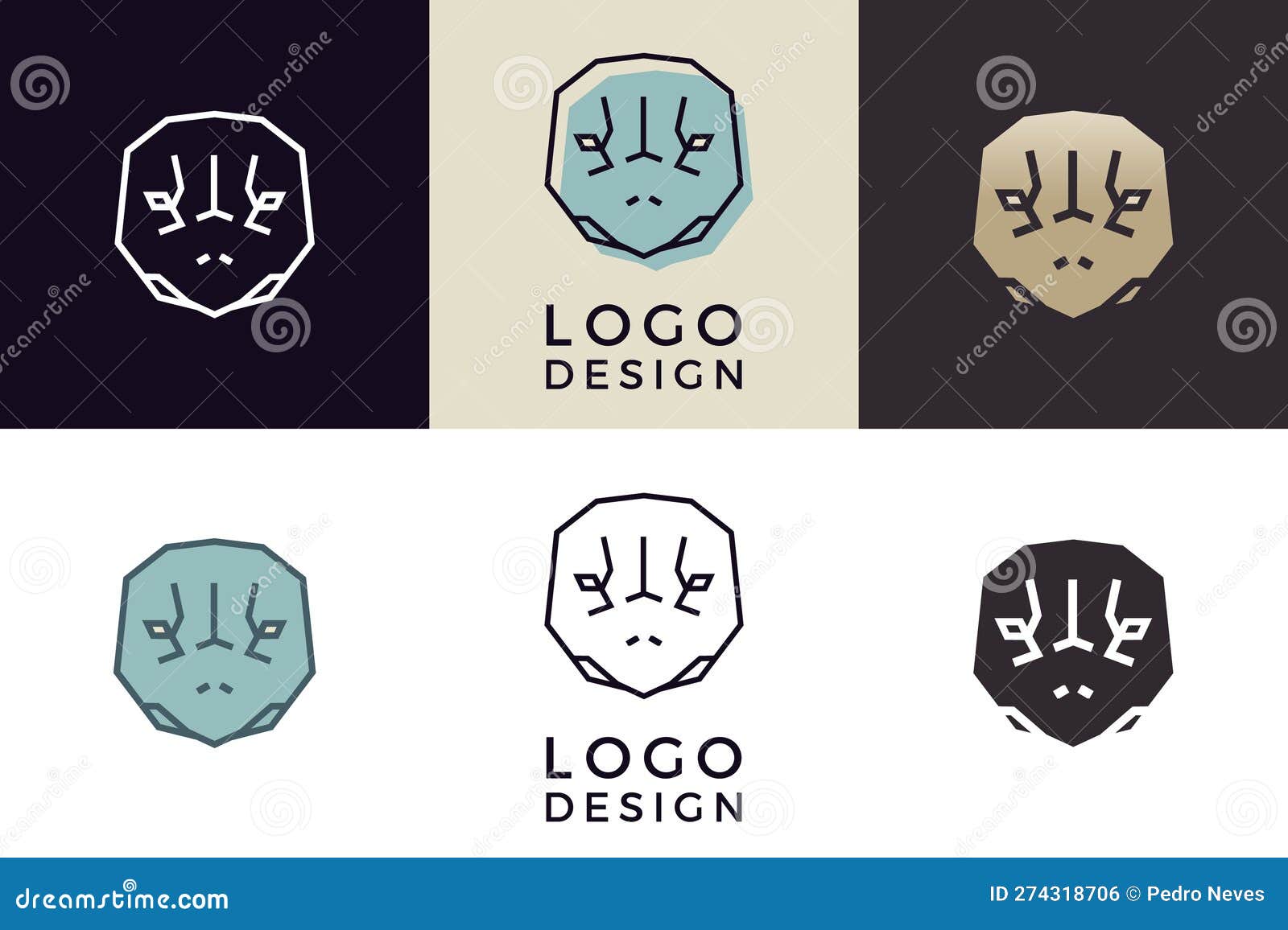 Stylized Geometric Turtle Head Illustration. Vector Icon Tribal ...