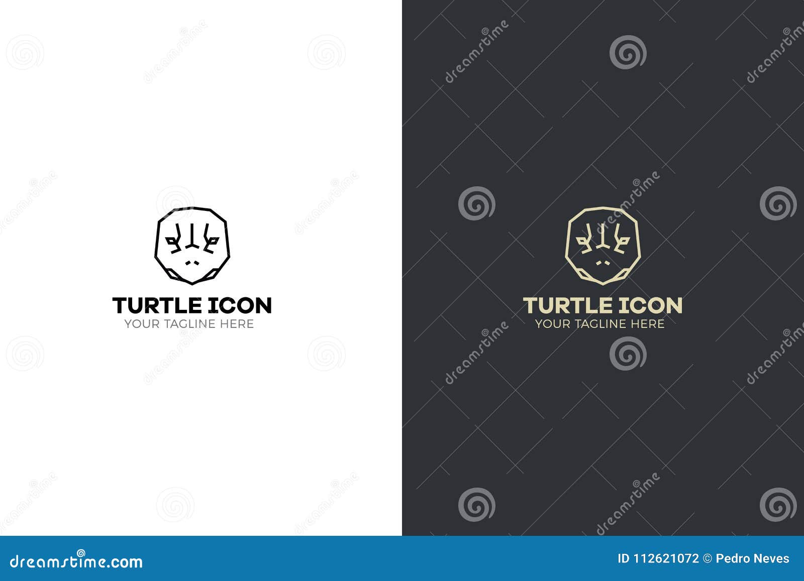 Stylized Geometric Turtle Head Illustration. Vector Icon Tribal ...