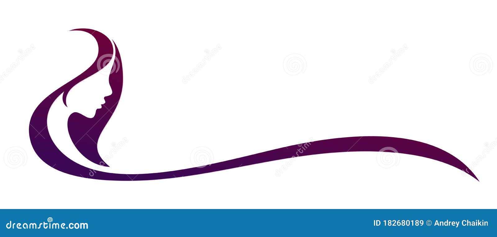 The Stylized girl symbol. stock vector. Illustration of logo - 182680189