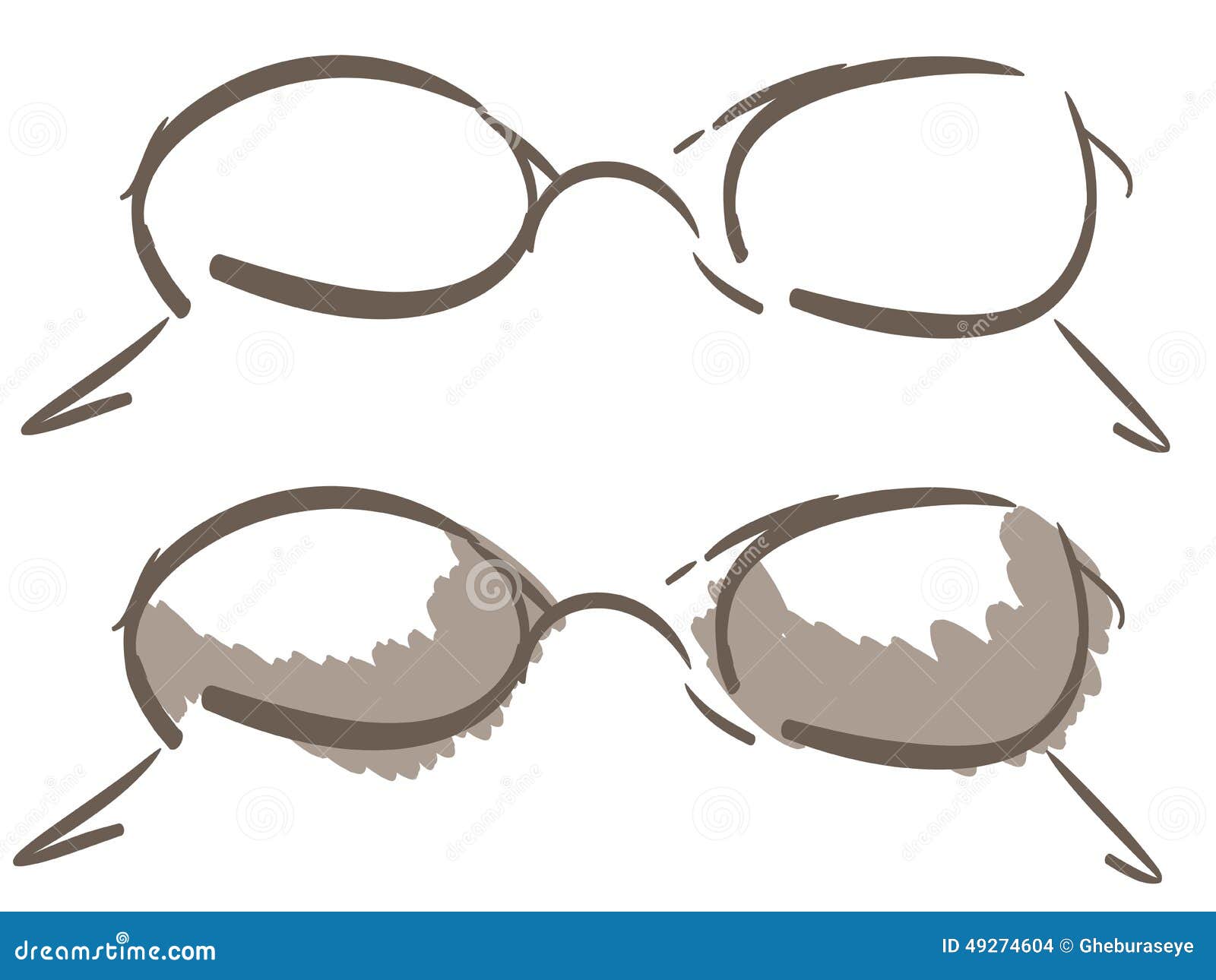 Stylized glasses isolated stock illustration. Illustration of stylized ...