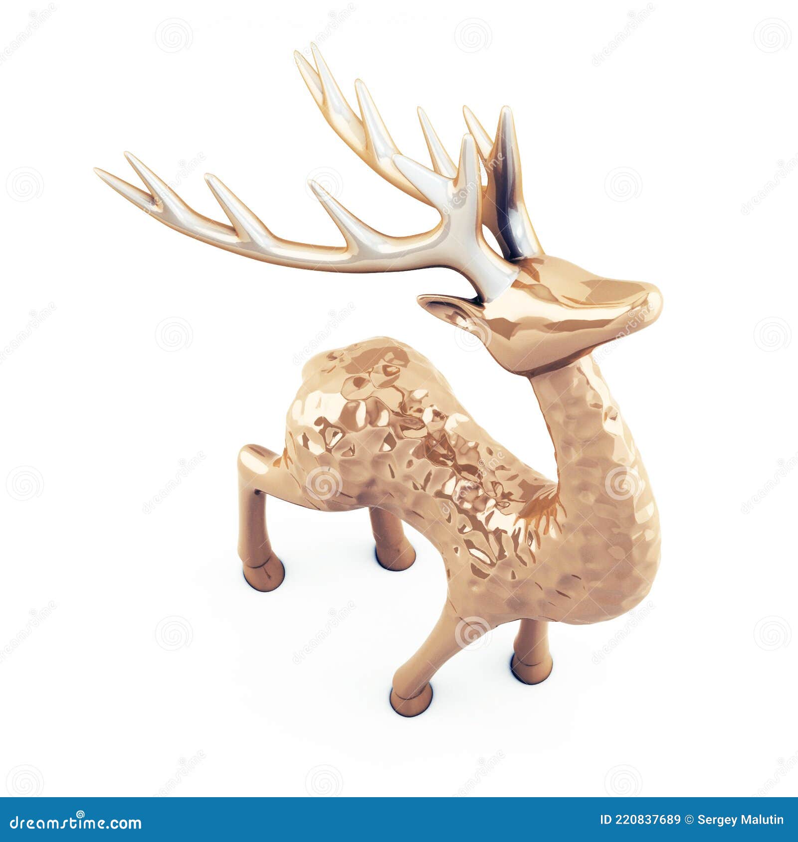 Stylized Golden Deer. stock illustration. Illustration of elements ...