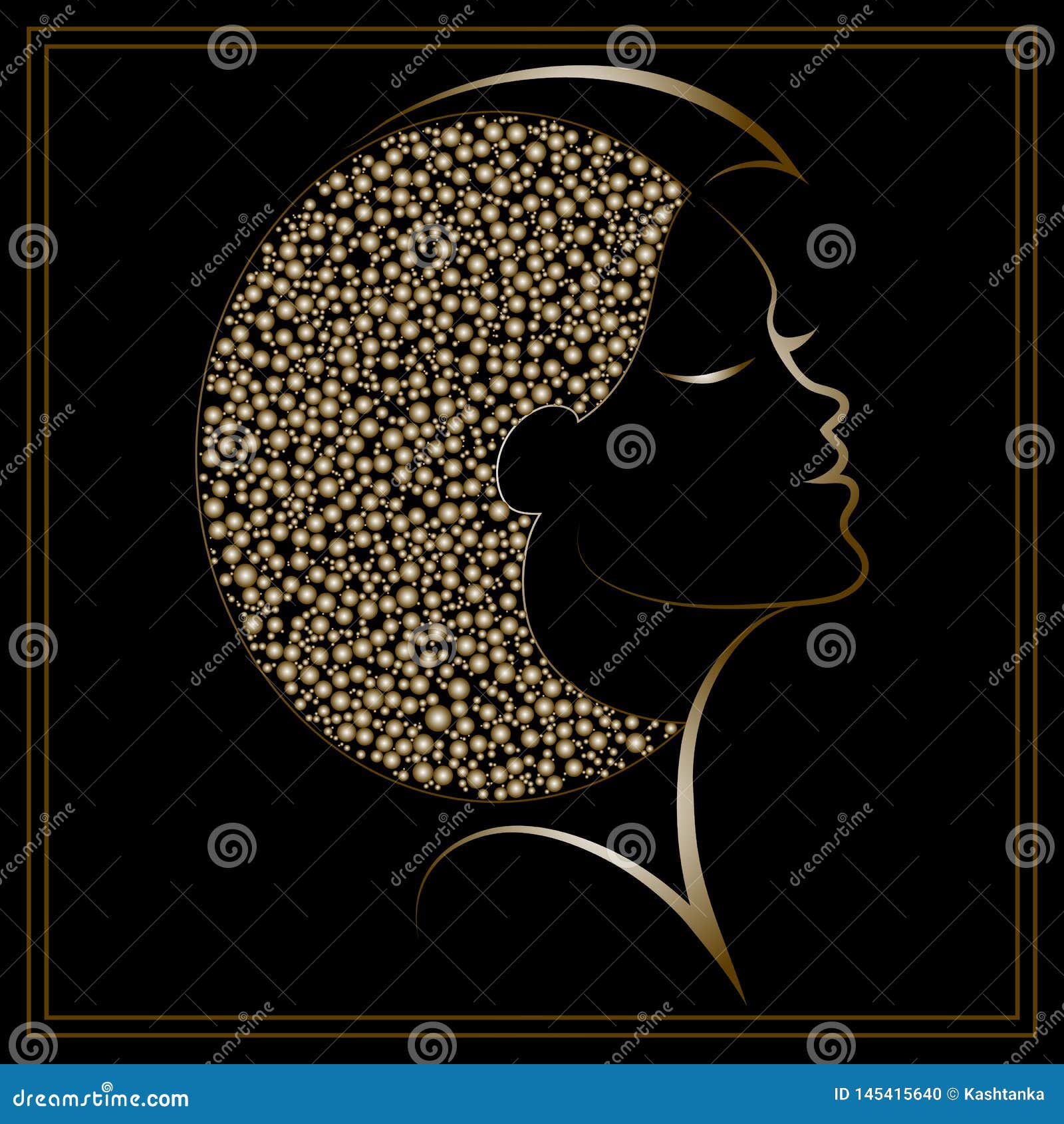 Golden Profile Icon Royalty-Free Illustration | CartoonDealer.com #73959732