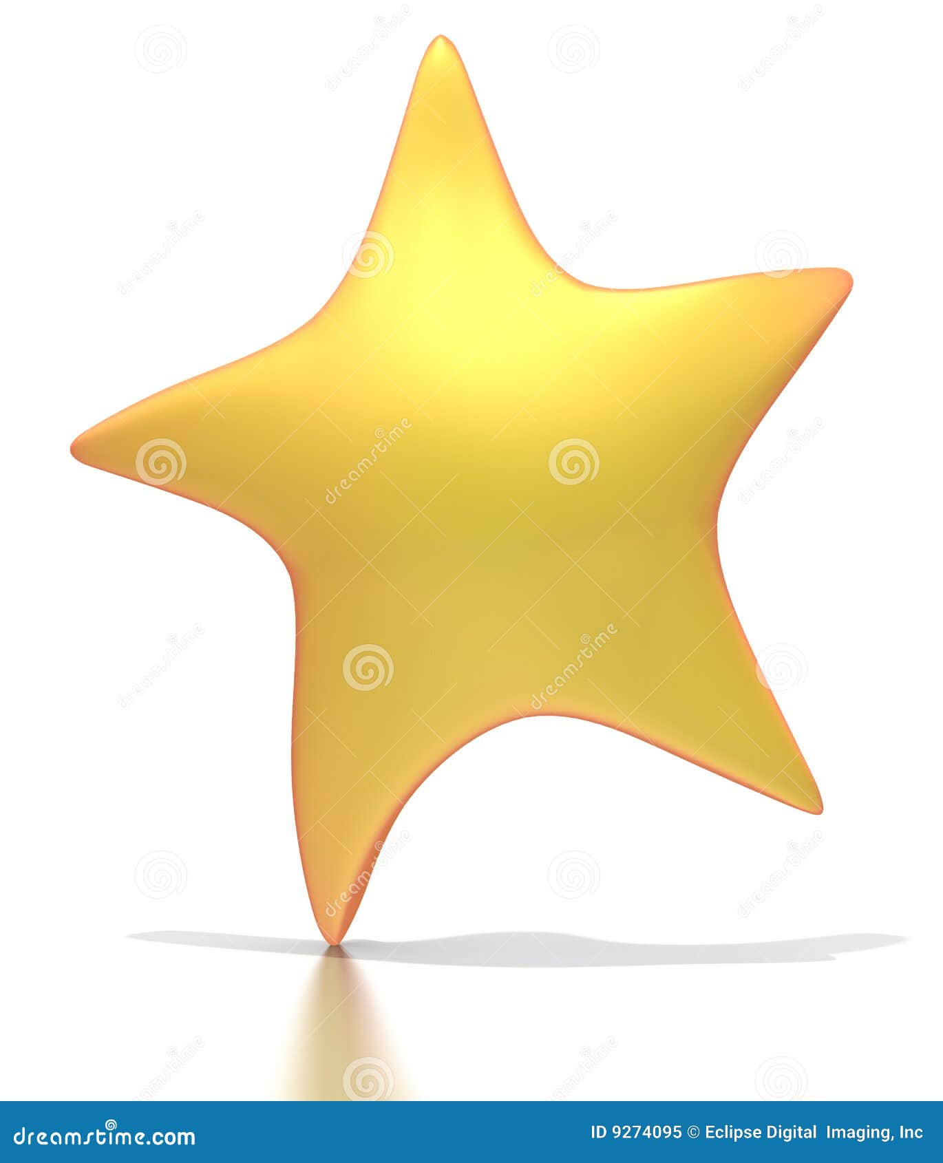 Stylized Golden Star on White Background Stock Illustration ...
