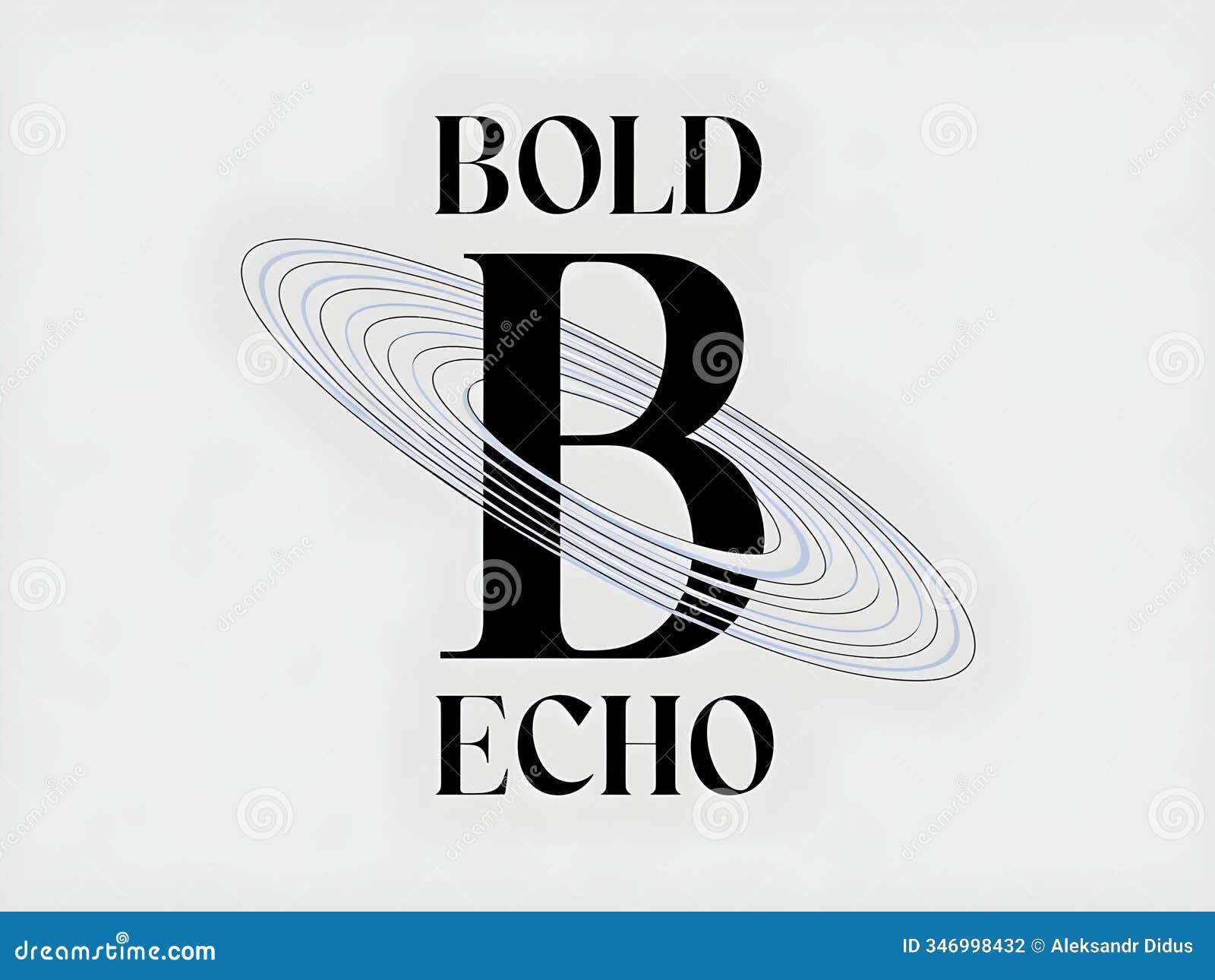 Stylized Graphic Design Featuring Bold Echo Text and Elliptical Lines ...