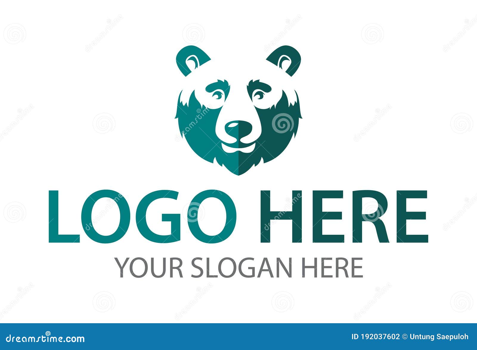 Stylized Graphic Green Bear Head Logo Templates Stock Vector ...