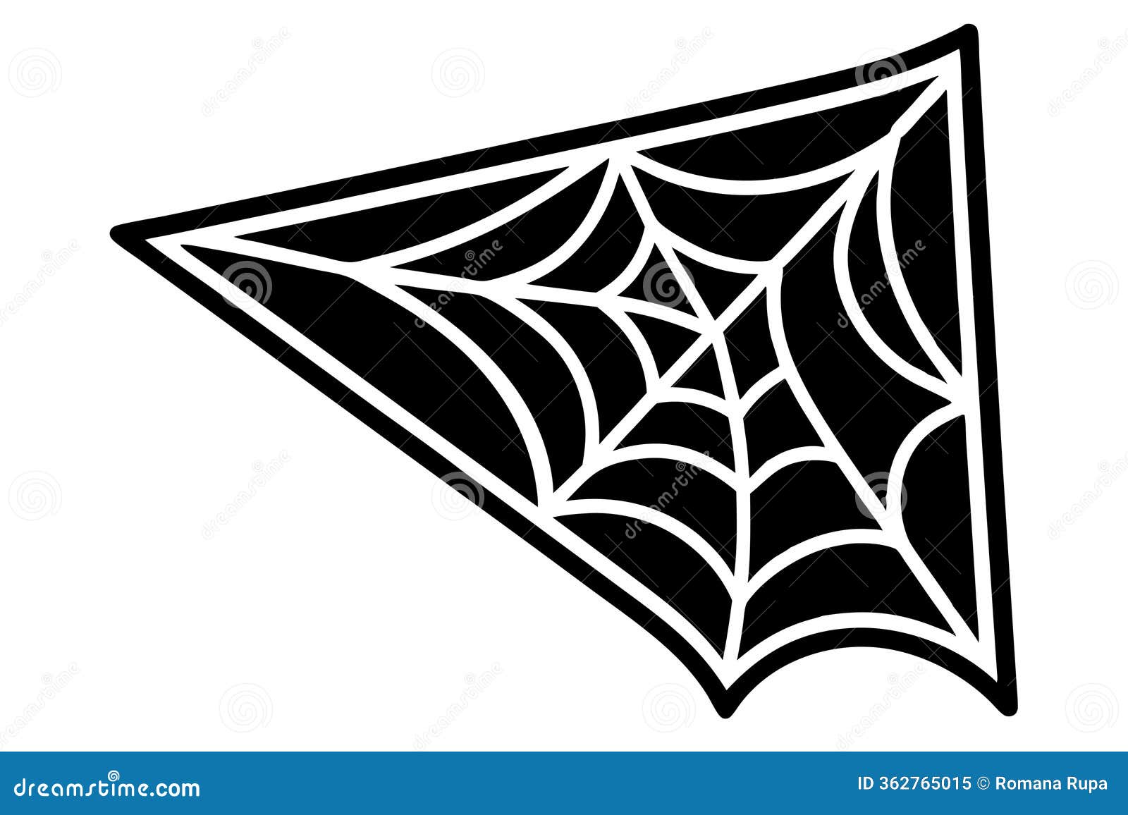 Simple Black and White Spider Web Design Stock Illustration ...