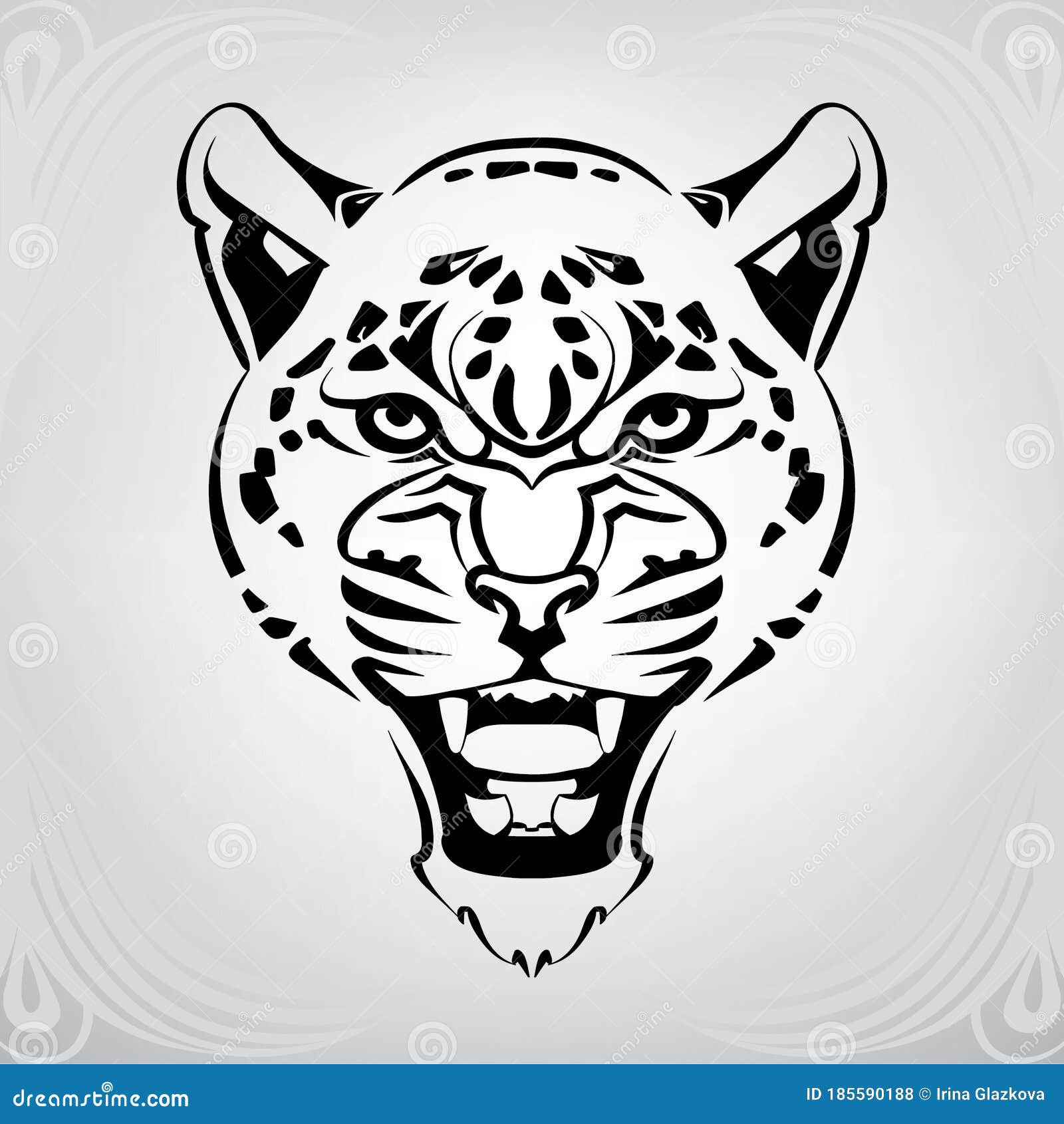 Stylized Head of the Leopard. Vector Illustration Stock Vector ...