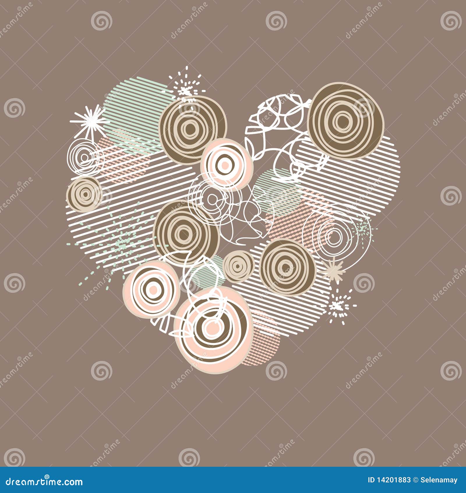 Stylized Heart Illustration Stock Vector - Illustration of pattern ...