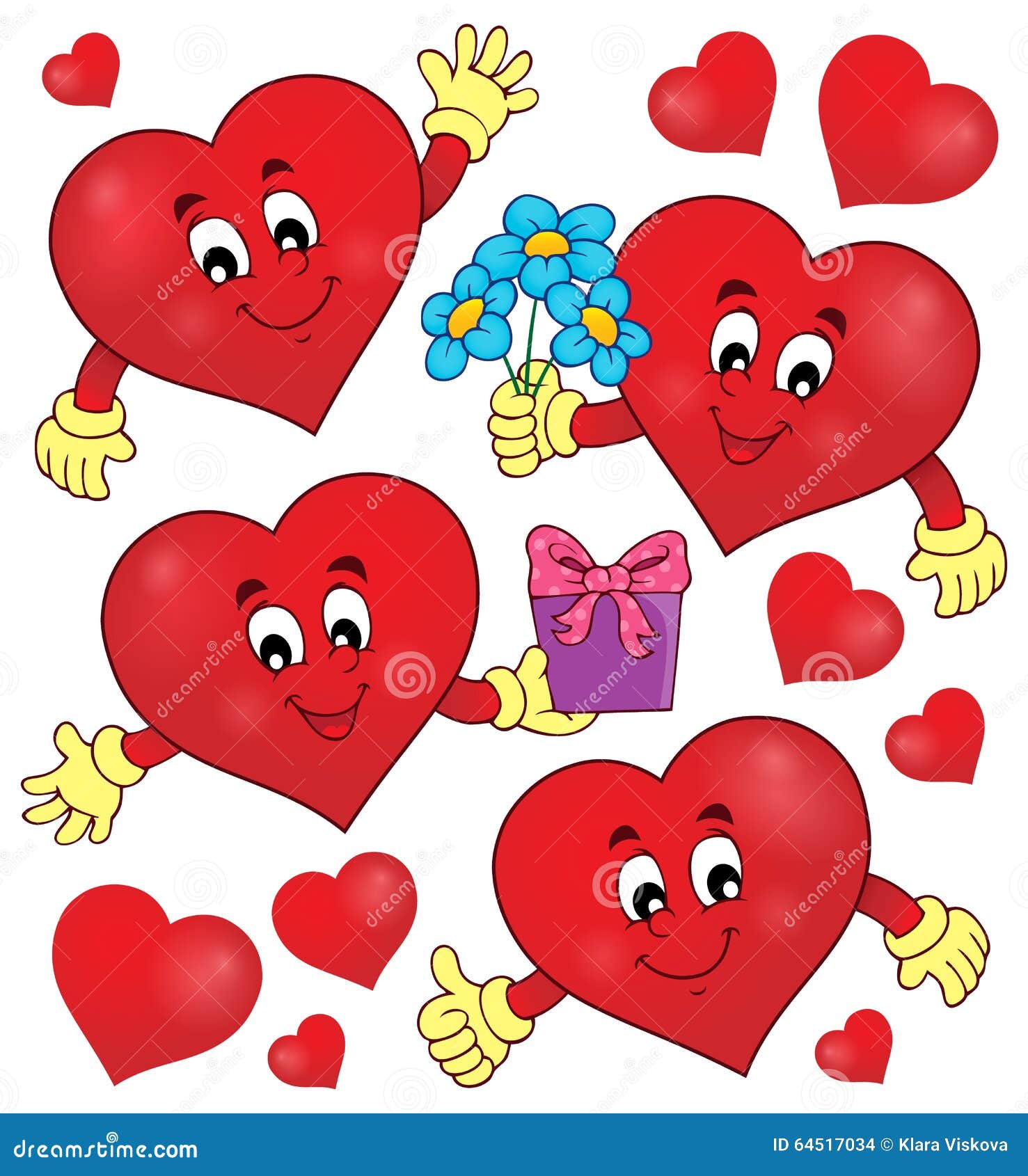 Stylized Hearts Theme Set 1 Stock Vector - Illustration of eps10 ...