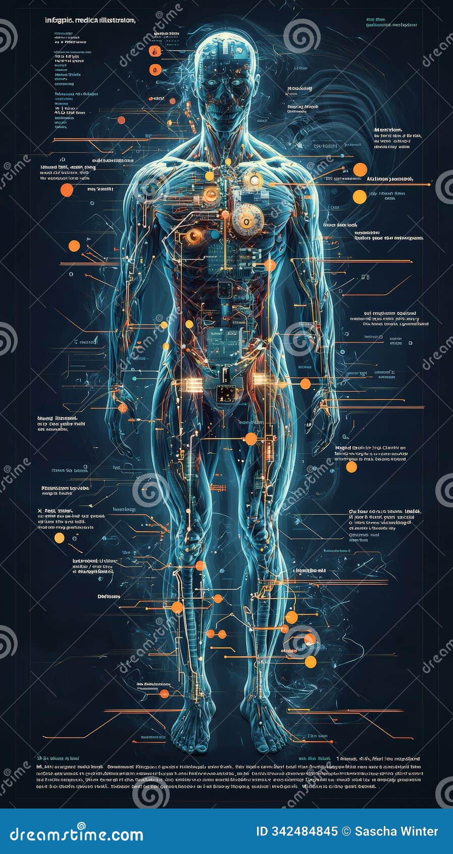 Human Body Integration of Micro-Sensors: a High-Tech Infographic ...