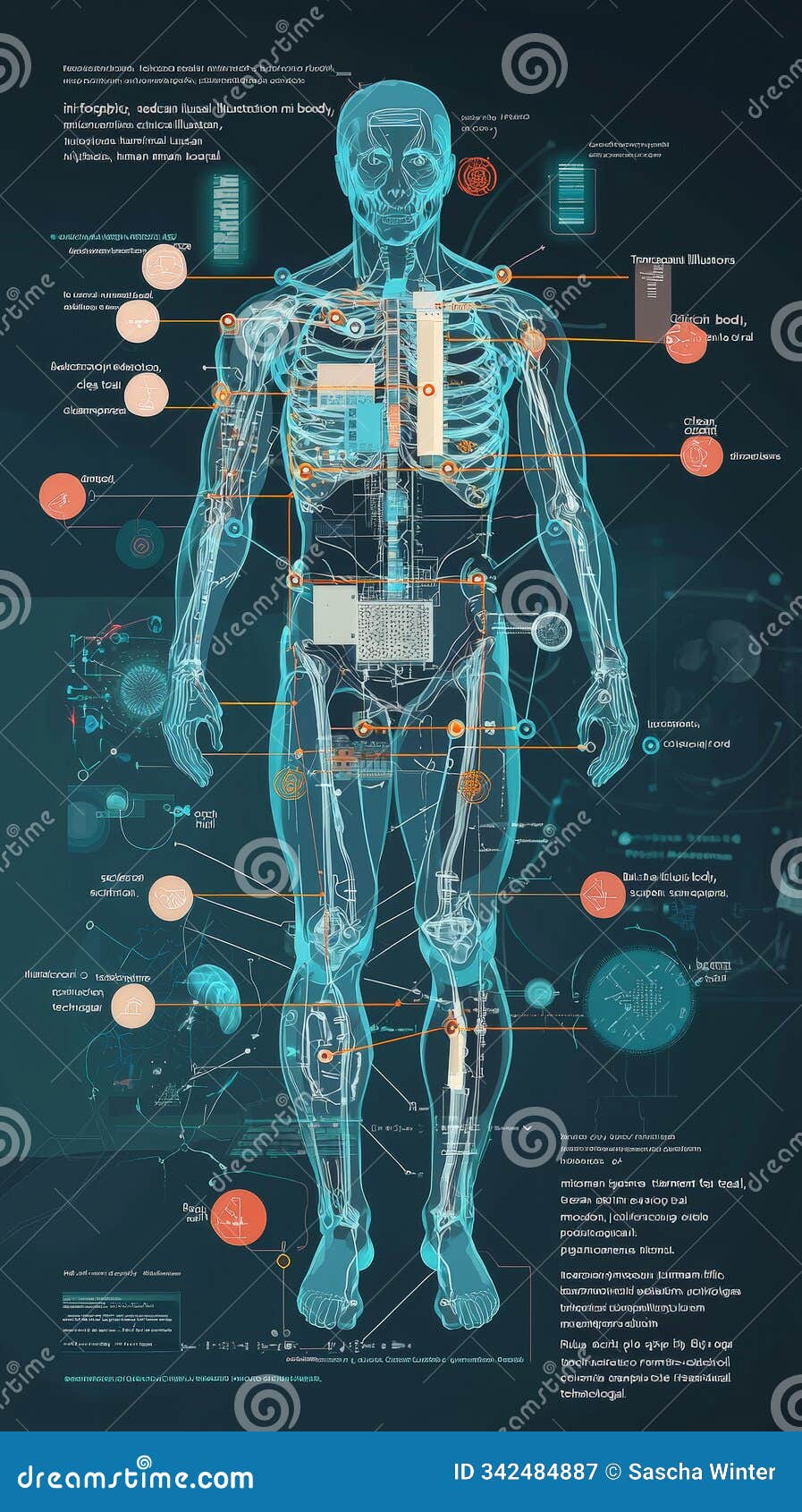 Human Body Integration of Micro-Sensors: a High-Tech Infographic ...