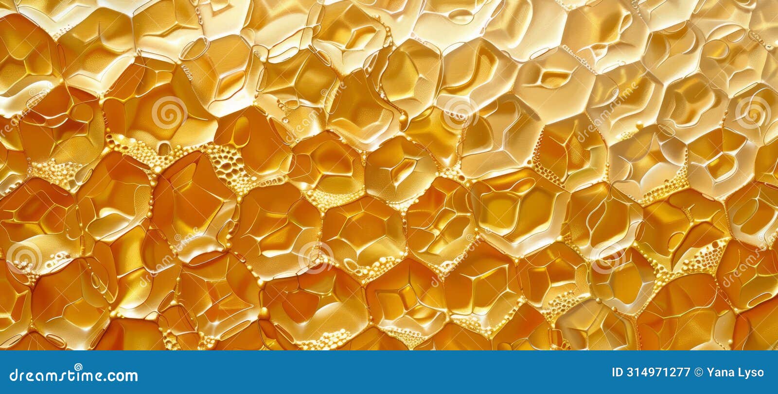 Stylized Honeycomb Pattern with Honey. Hexagonal Beeswax Structure Stock Image - Image of macro ...