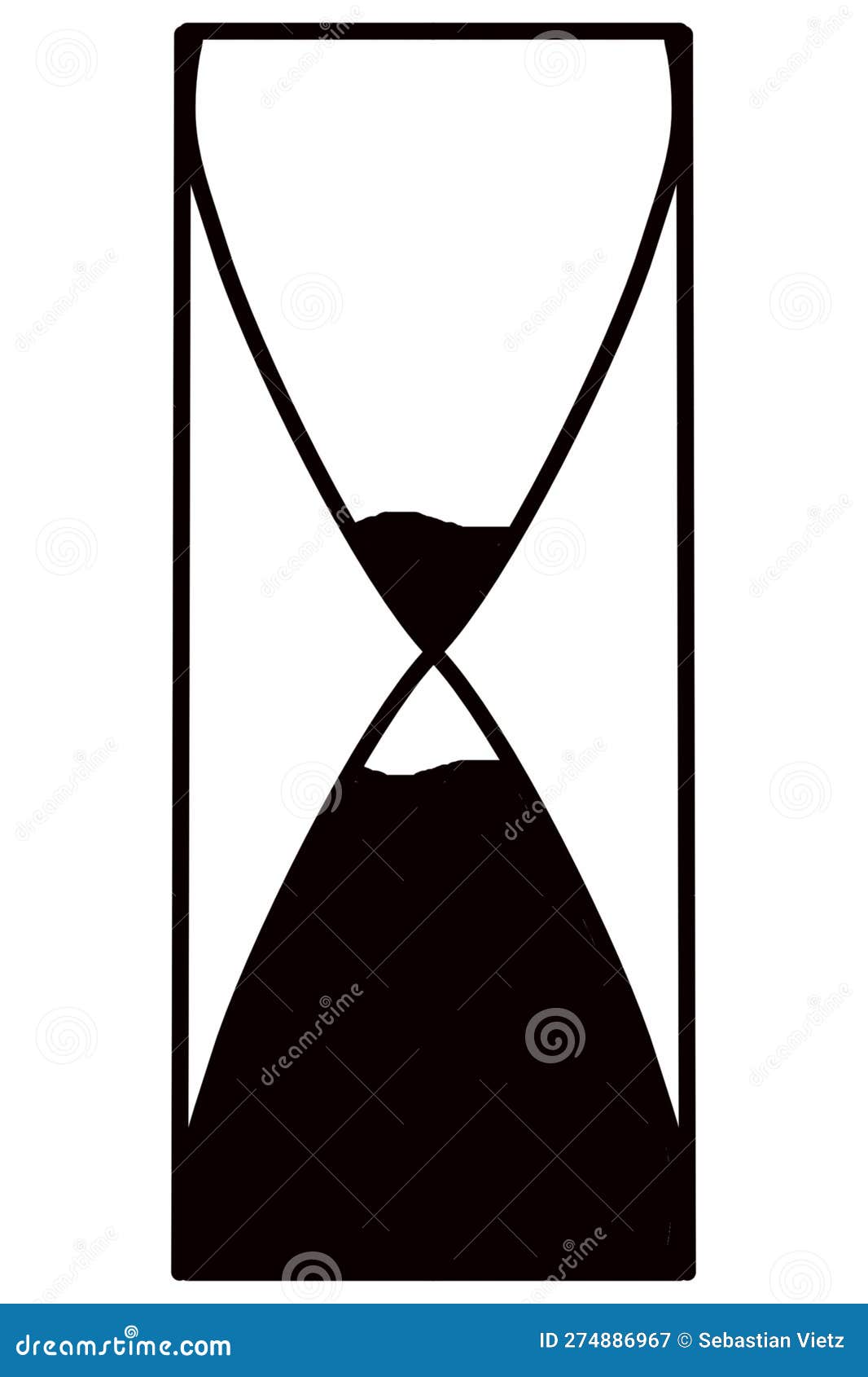 Stylized hourglass stock illustration. Illustration of cartoon - 274886967