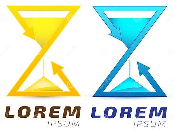 Stylized Hourglass, Sandglass, Infinity Loop Logo Stock Vector ...