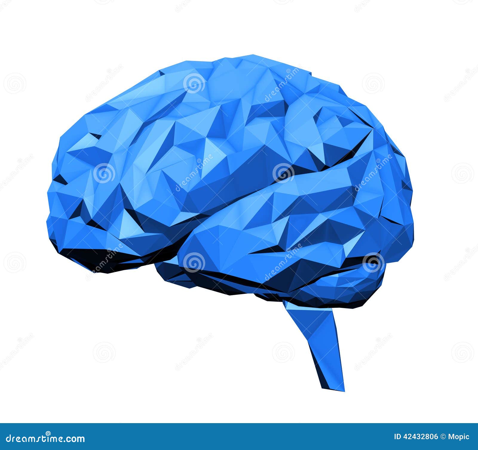 Stylized human brain stock illustration. Illustration of innovation ...