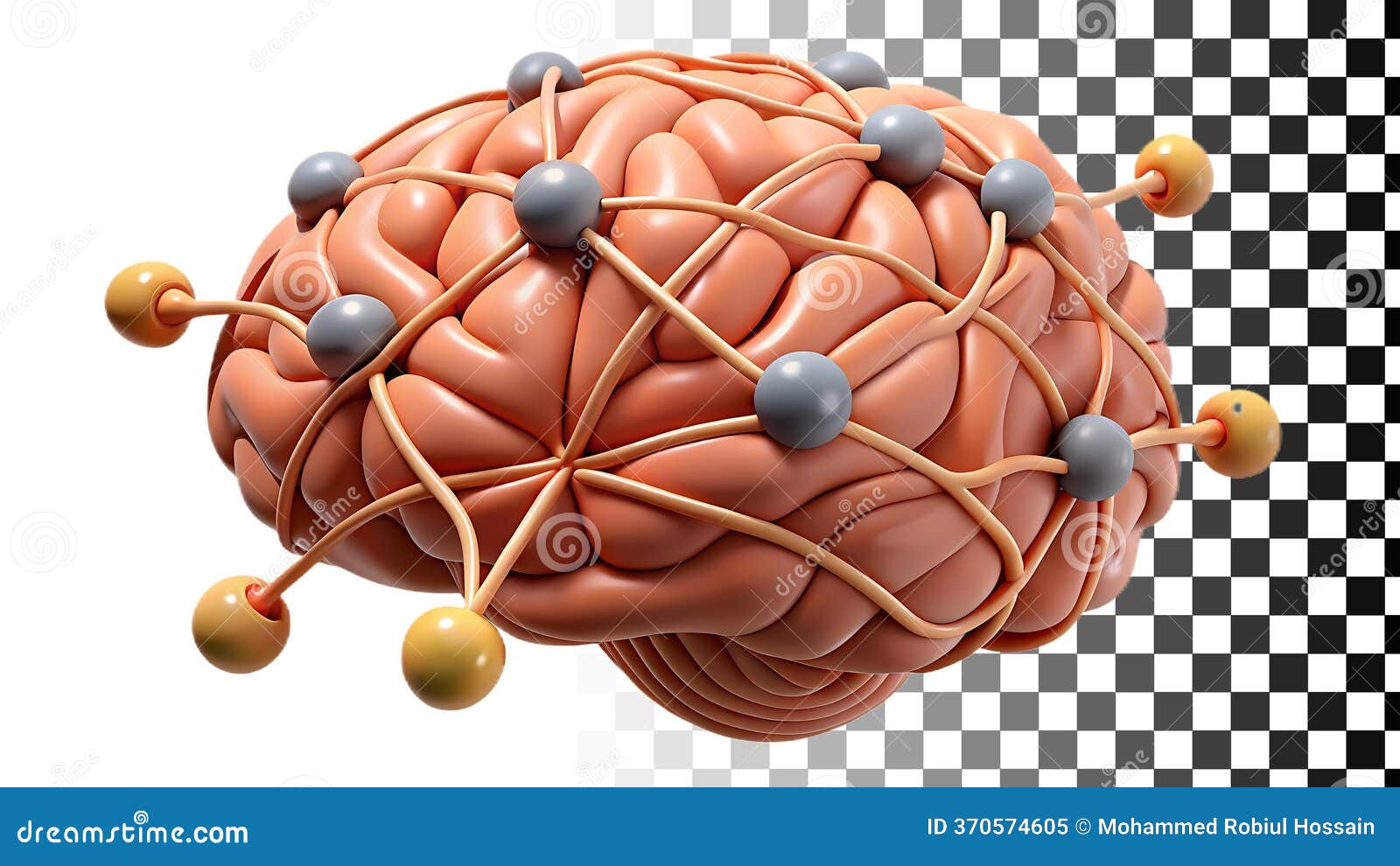 Brainstorming And Mental Problem Solving Concept. Brain With Messy Line ...