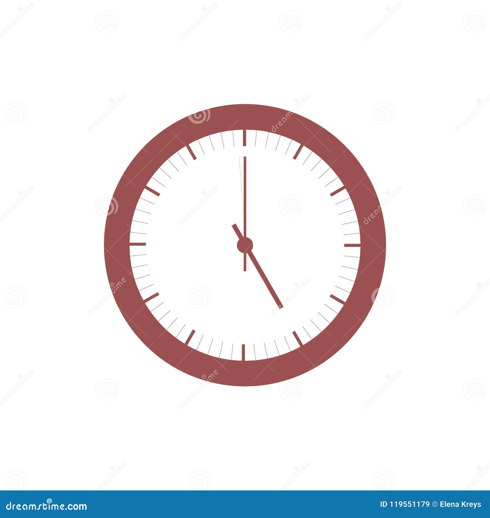Stylized Icon of Colored Clock Stock Vector - Illustration of graphic ...