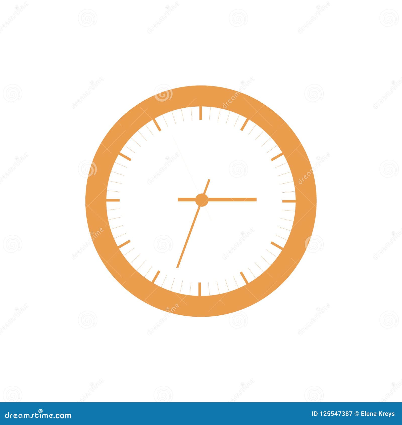Stylized Icon of Colored Clock on a White Background Stock Vector ...