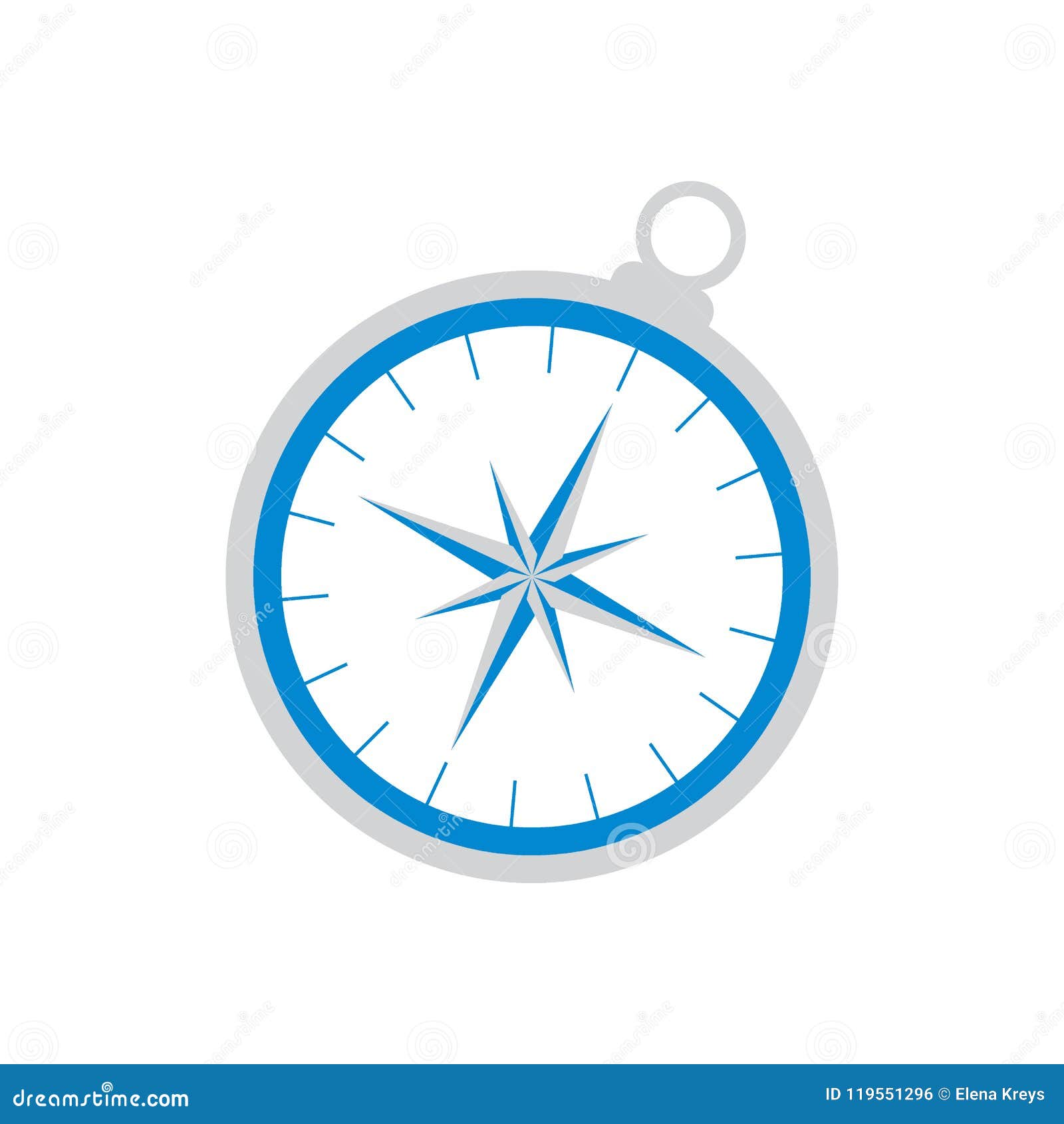 Stylized Icon Of A Colored Compass Stock Vector - Illustration of ...