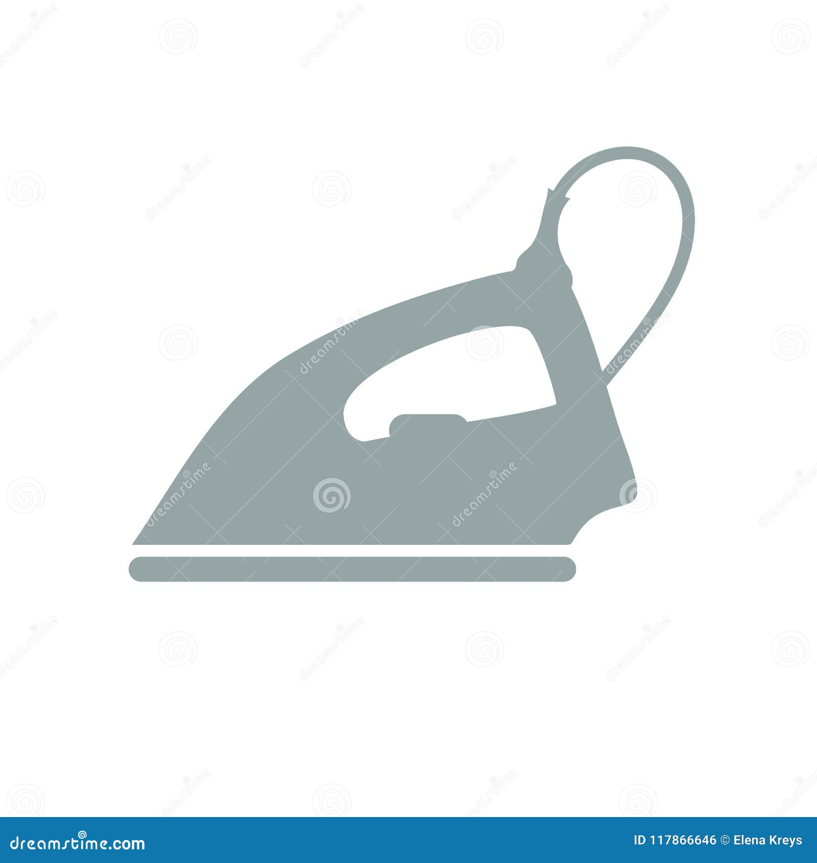 Stylized Icon of a Colored Iron Stock Vector - Illustration of laundry ...