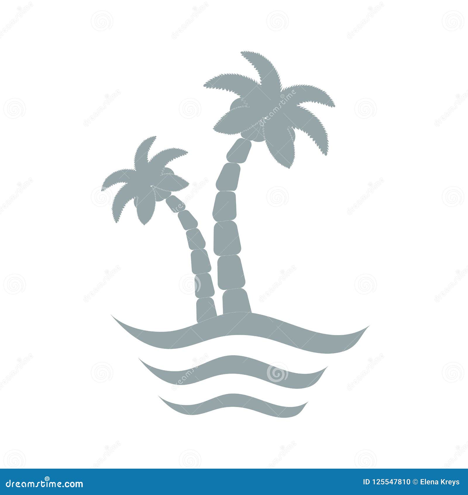 Stylized Icon of Palm Trees Stock Vector - Illustration of object ...